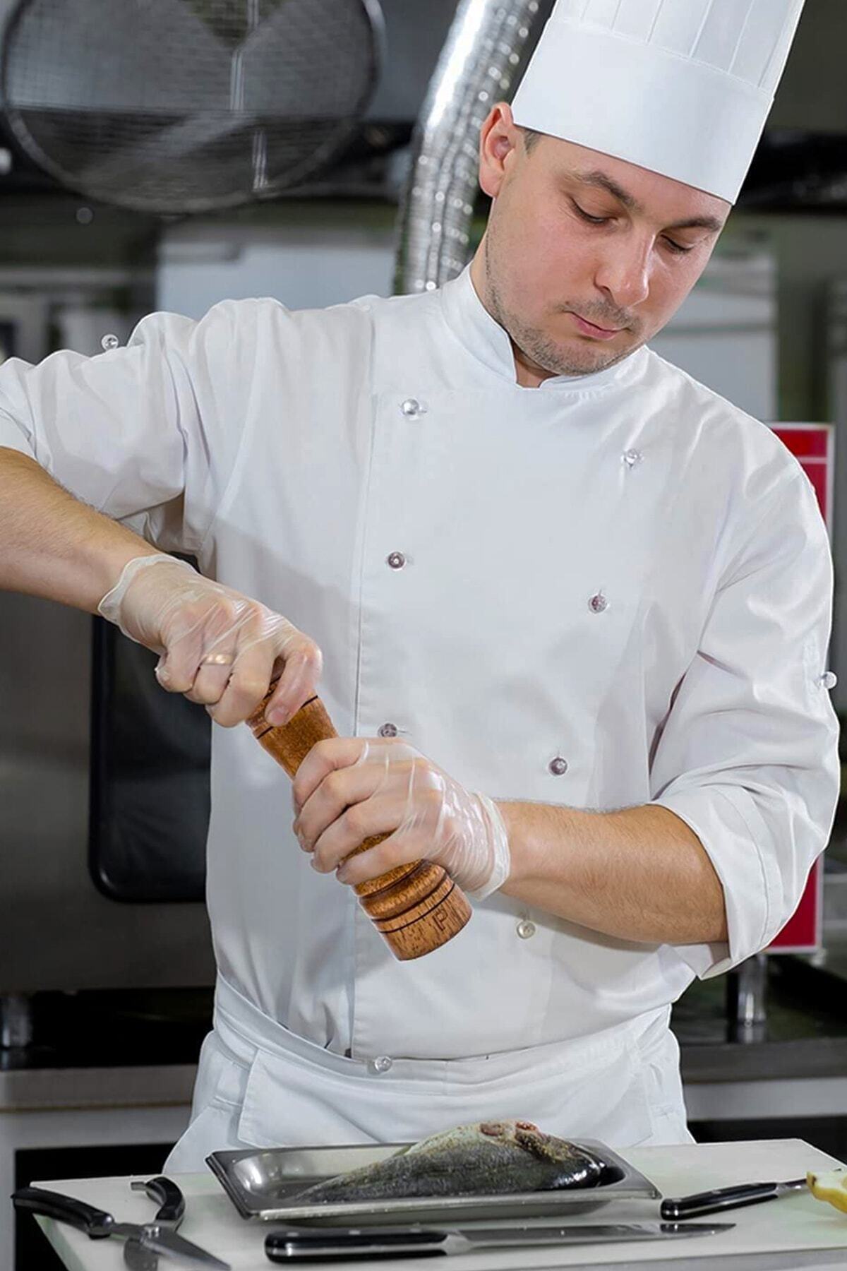 Bosile 2'li Set Masterchef Tuz Karabiber Değirmeni Baharat Öğütücü Ceviz Ahşapı 21 Cm Fiyatı ...