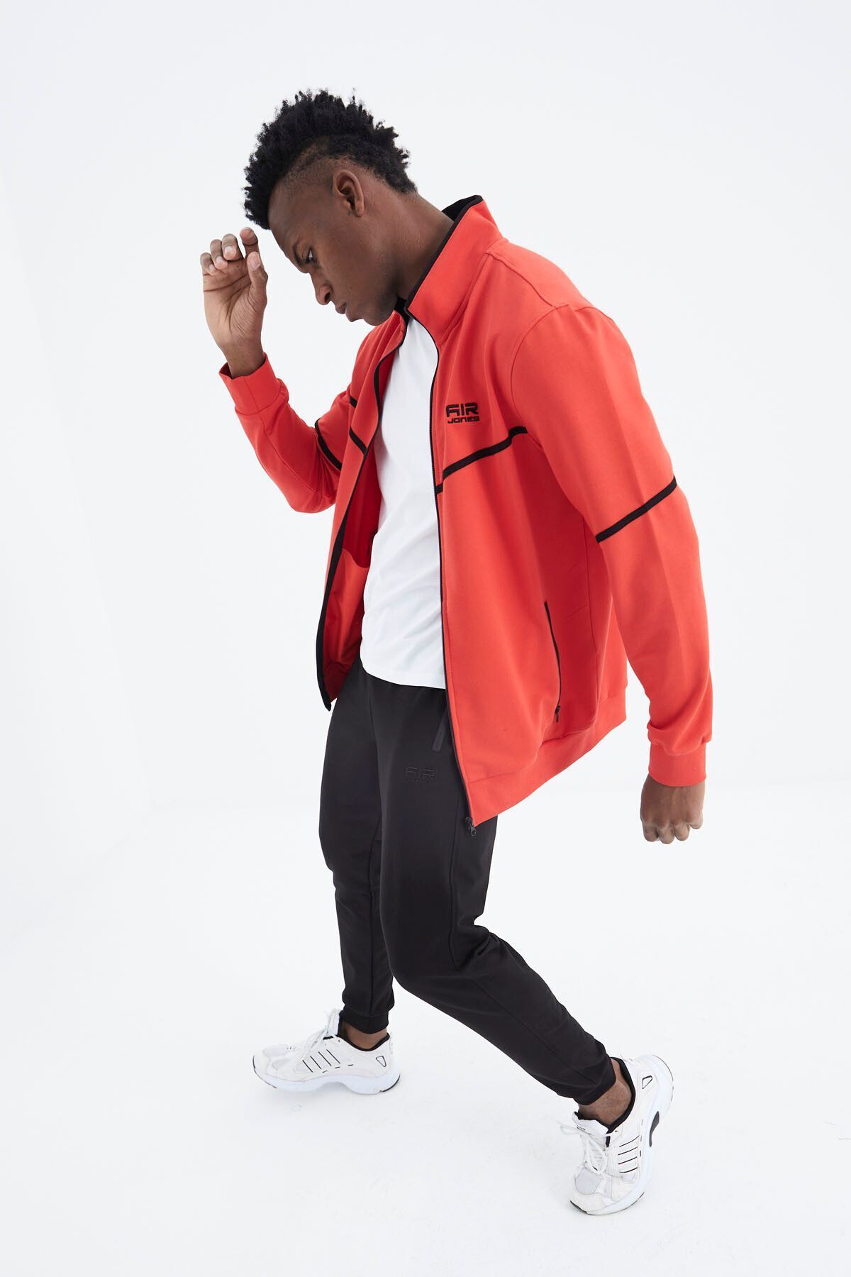 Air Jones Myron Fiesta - Siyah Dik Yaka Erkek Eşofman Takım - 85234 ...