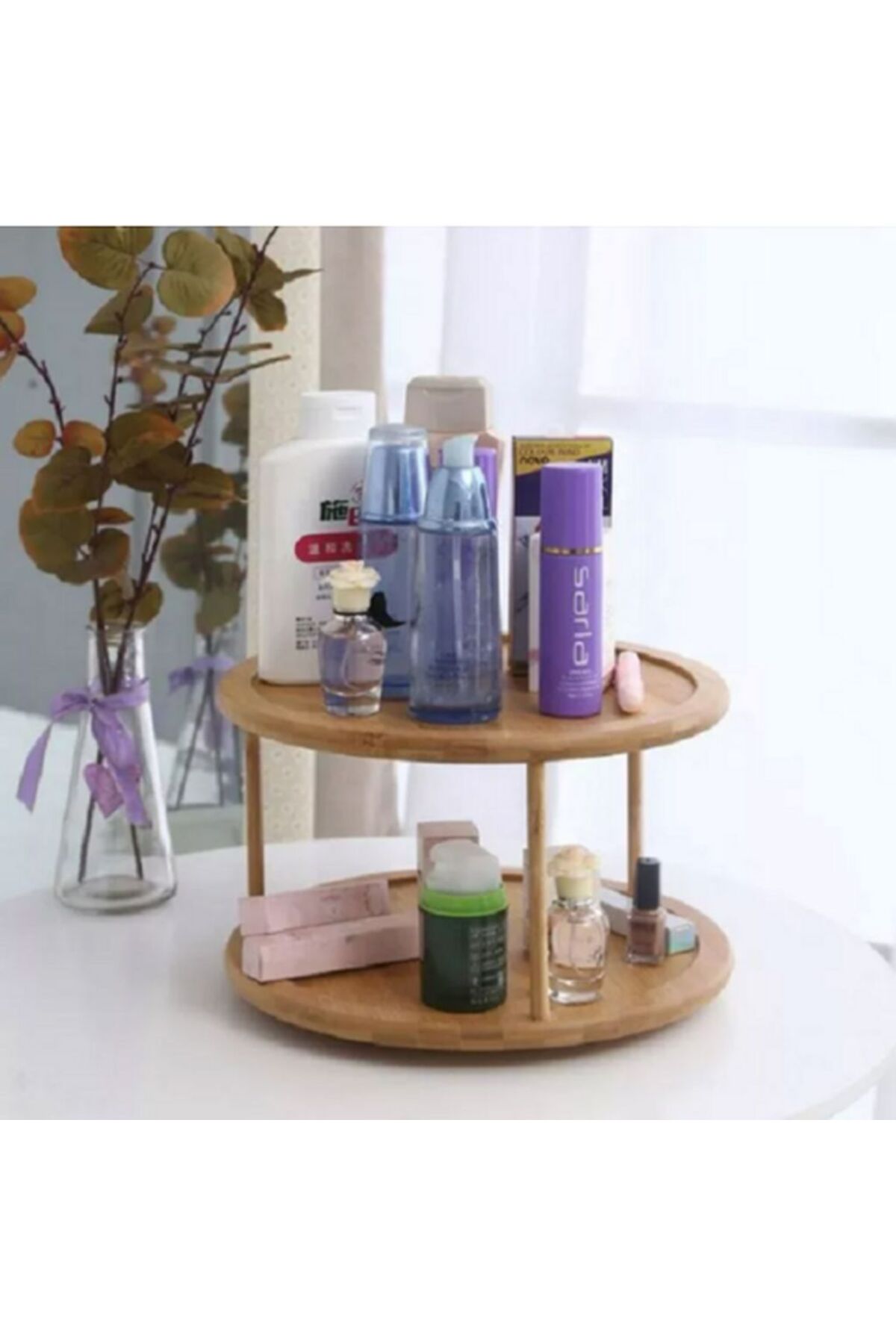 EYD Bambu İki Katlı Döner Baharat Standı Banyo Standı Sunum Standı ...