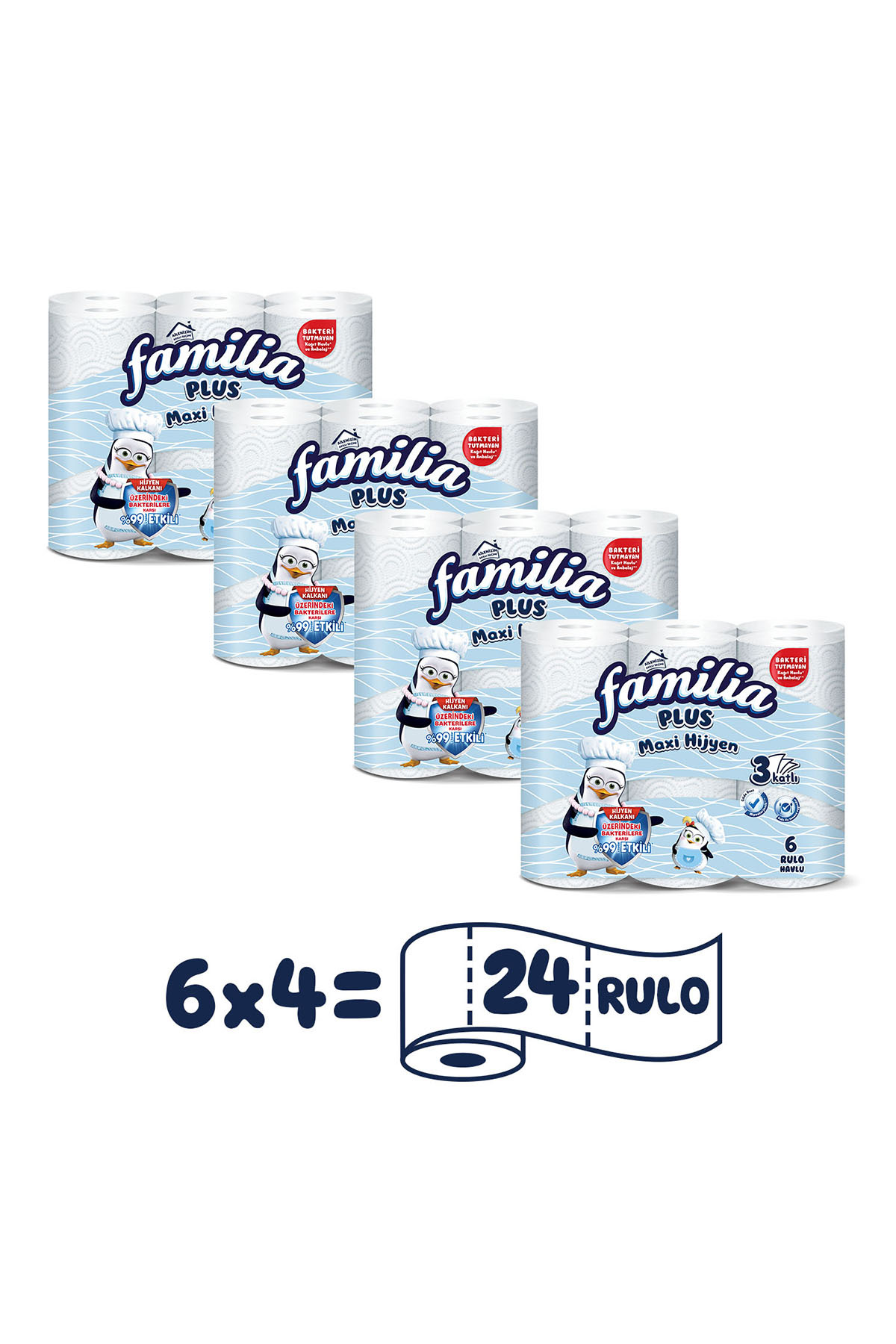 Familia Plus Maxi Hijyen Kağıt Havlu 24 Rulo (6 RULO X 4 PAKET) Fiyatı ...