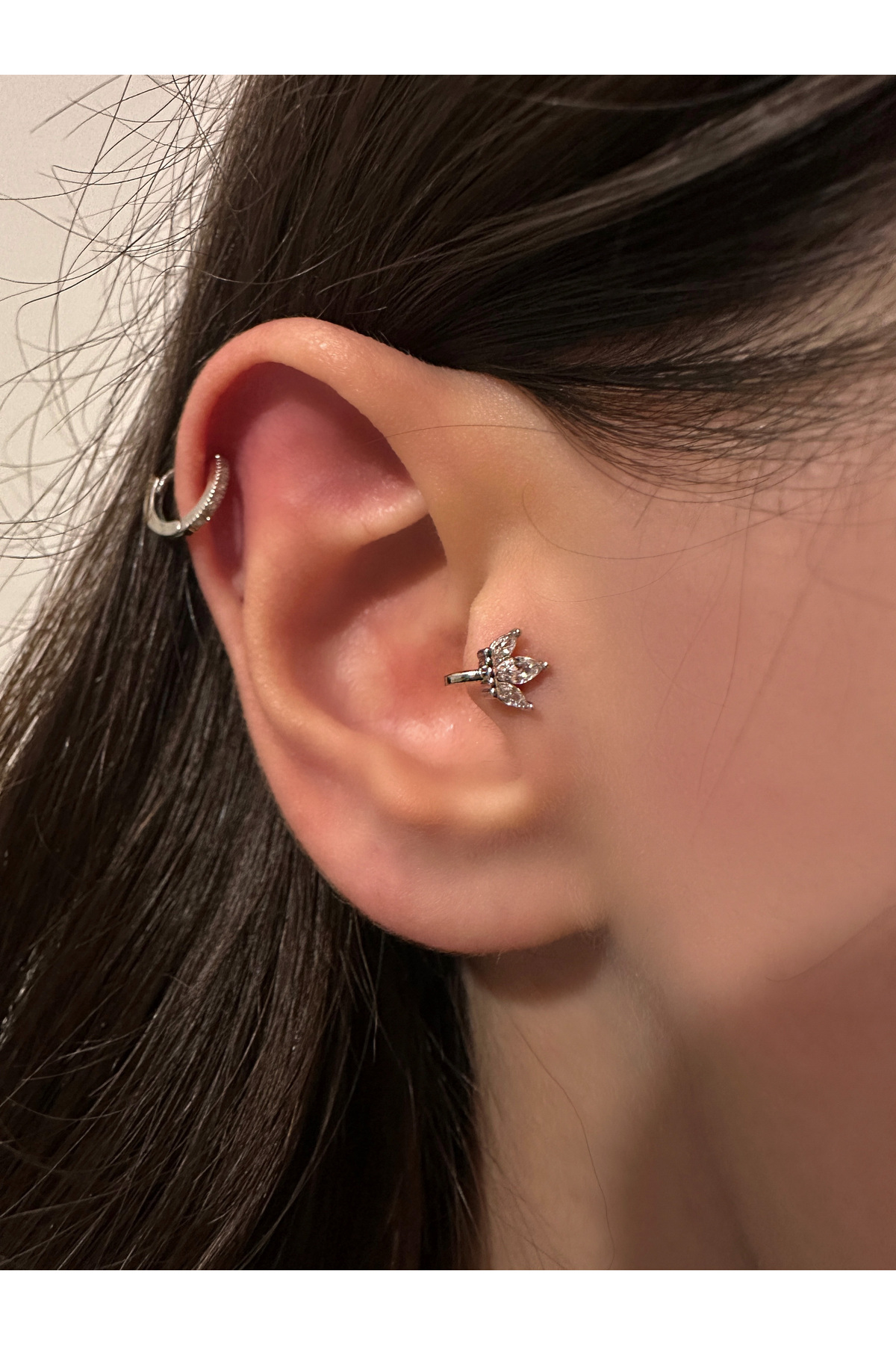 Okko Store Çelik Delik Gerektirmeyen Sıkıştırmalı Piercing Tragus ...