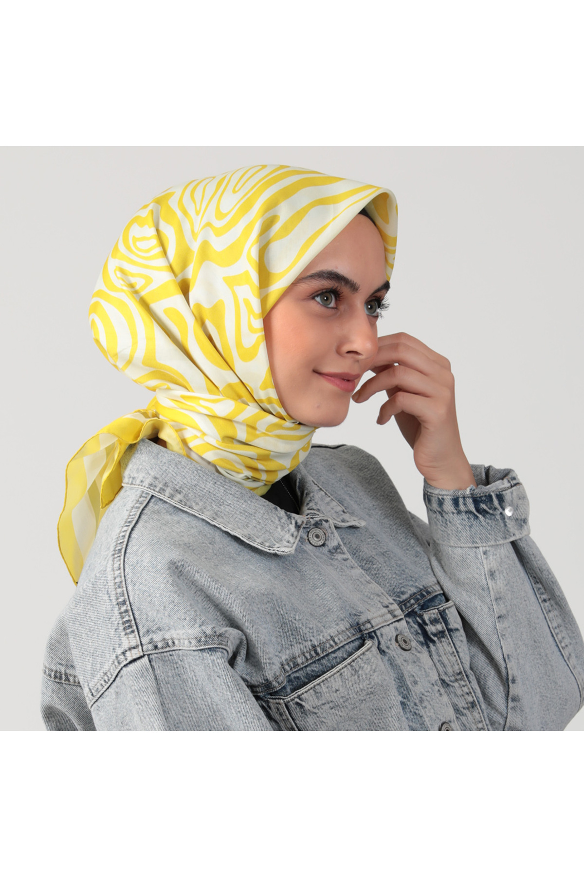 ipekistanbul Pamuk İpek Eşarp - Helezon Desen - Limon Fiyatı, Yorumları - Trendyol