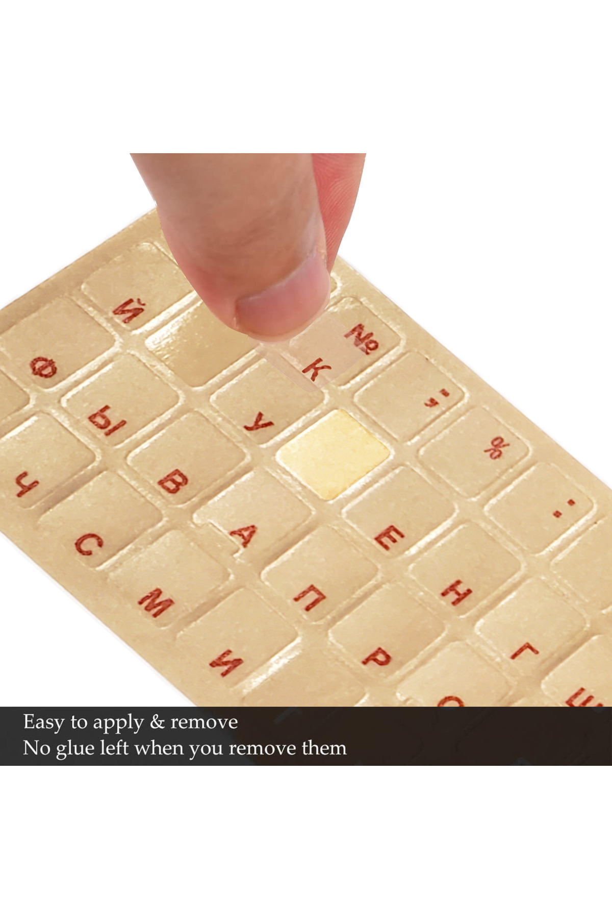 3M Kırmızı Rusça Şeffaf Klavye Etiketi Red Transparent Russian Keyboard ...