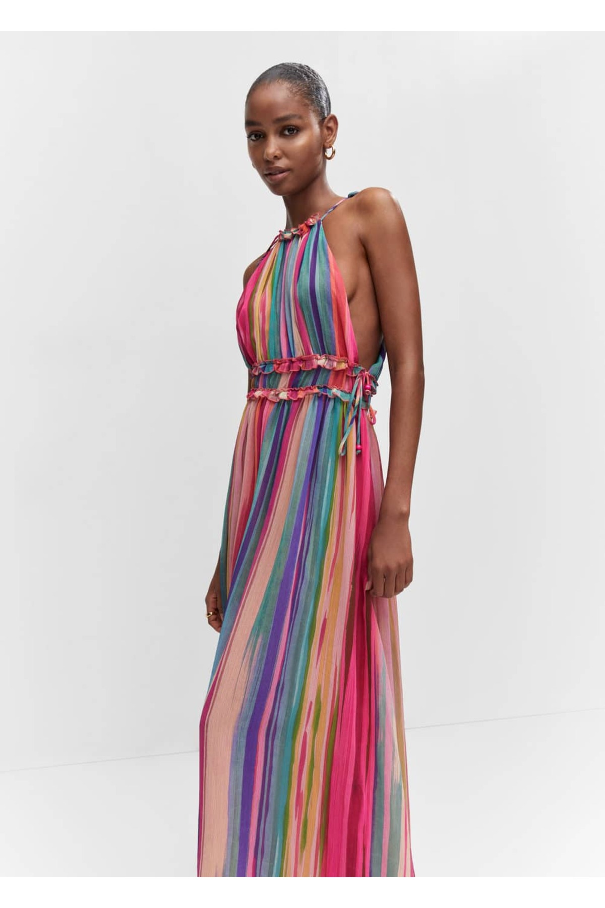 MANGO Çizgili uzun elbise Fiyatı, Yorumları - Trendyol