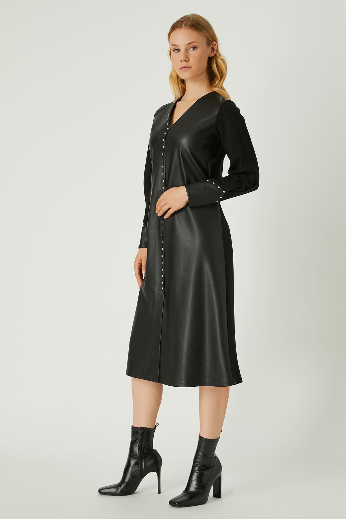 FEVER Trok detaylı suni deri elbise Fiyatı, Yorumları - Trendyol