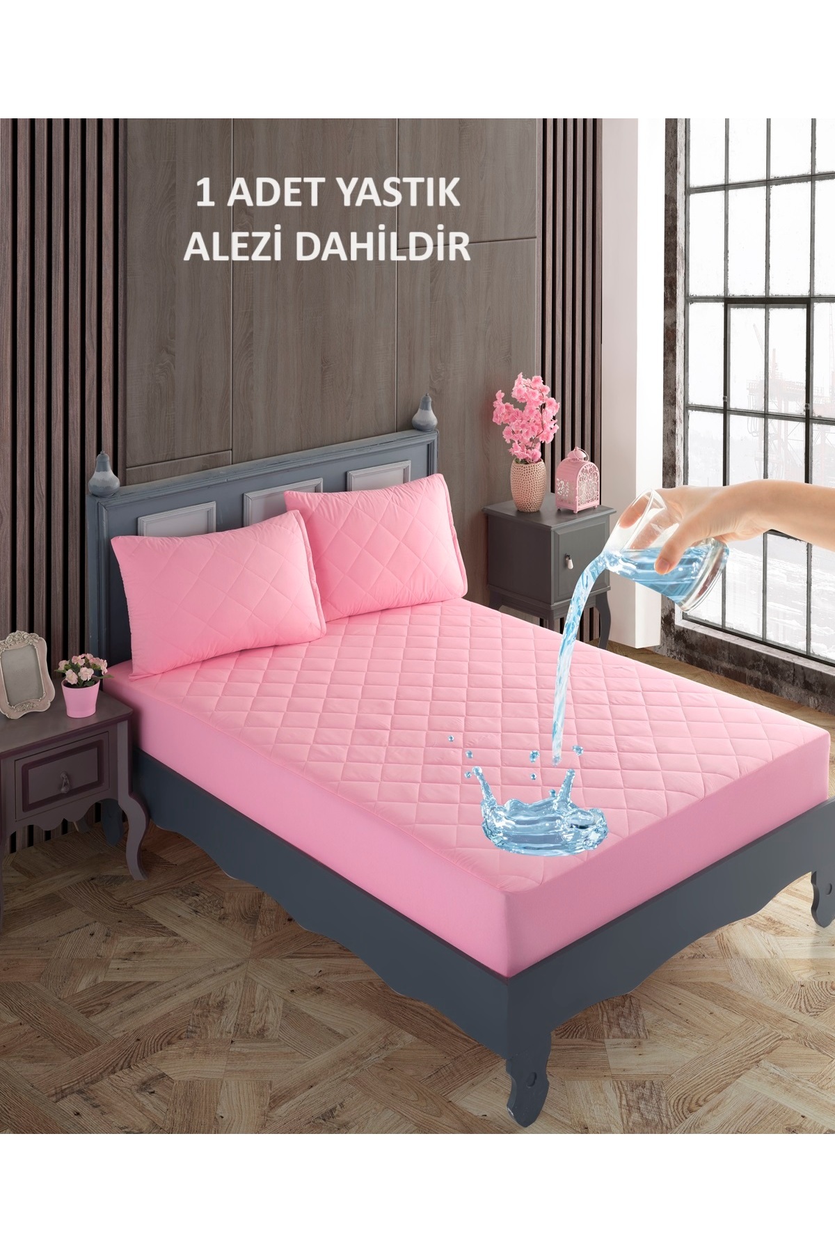 sevilya Tek Kişilik Alez Seti %100 Pamuk Kapitone Su Sıvı Geçirmez ...