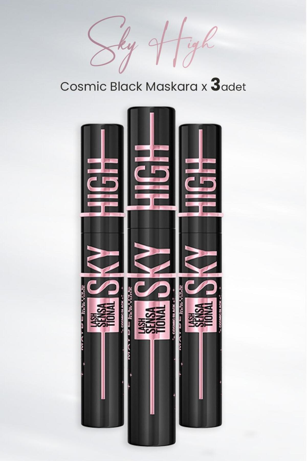 Maybelline New York Maskara Sky High Cosmic Black X 3 Adet Fiyatı ...