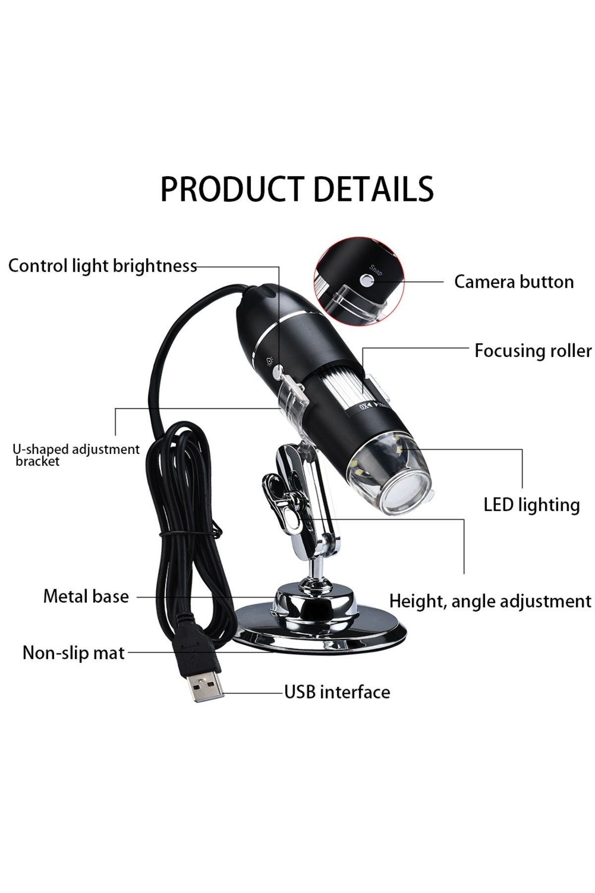 CNL Usb 1000x Büyütme Kameralı 8 Led'li Dijital Mikroskop Fiyatı, Yorumları - Trendyol