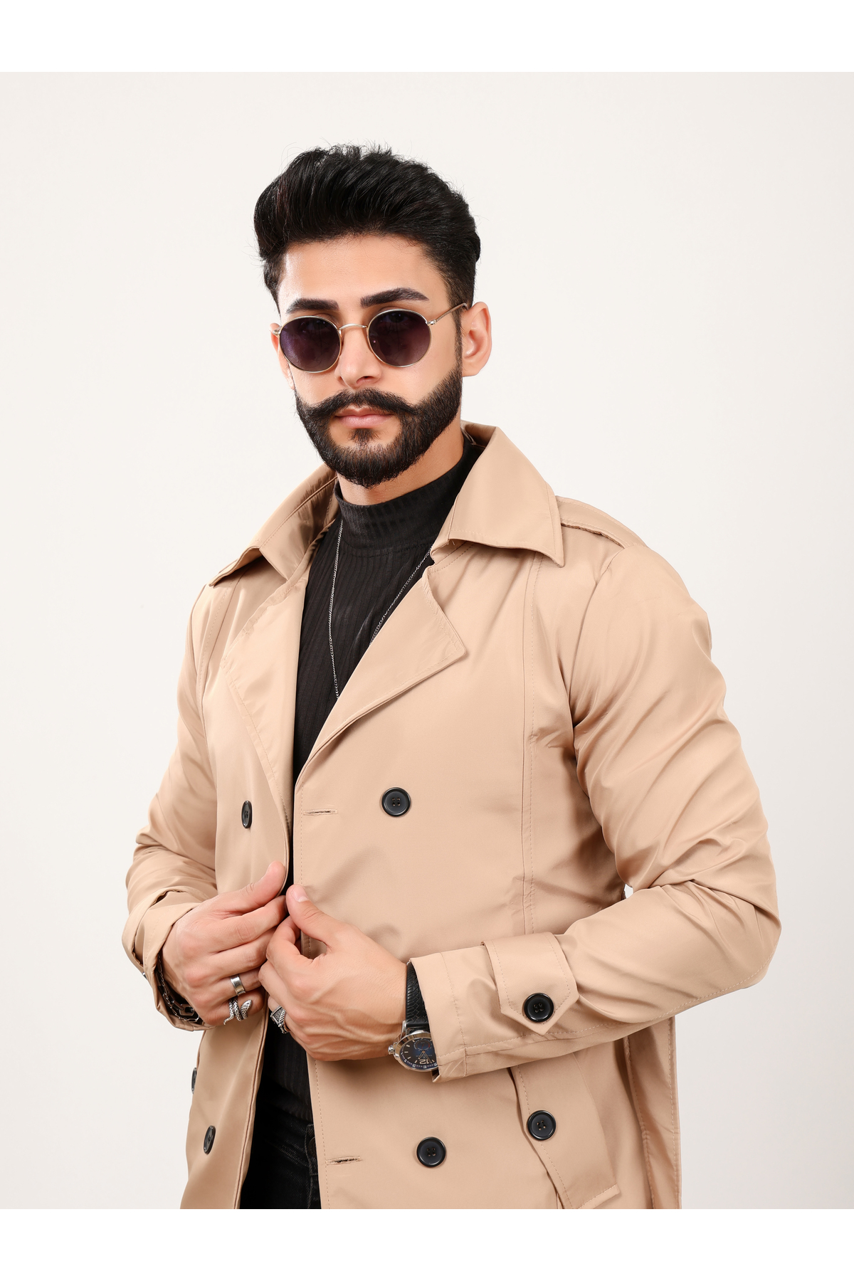 Fearless Erkek Slim Fit Kemer Detaylı Kruvaze Trençkot Fiyatı ...