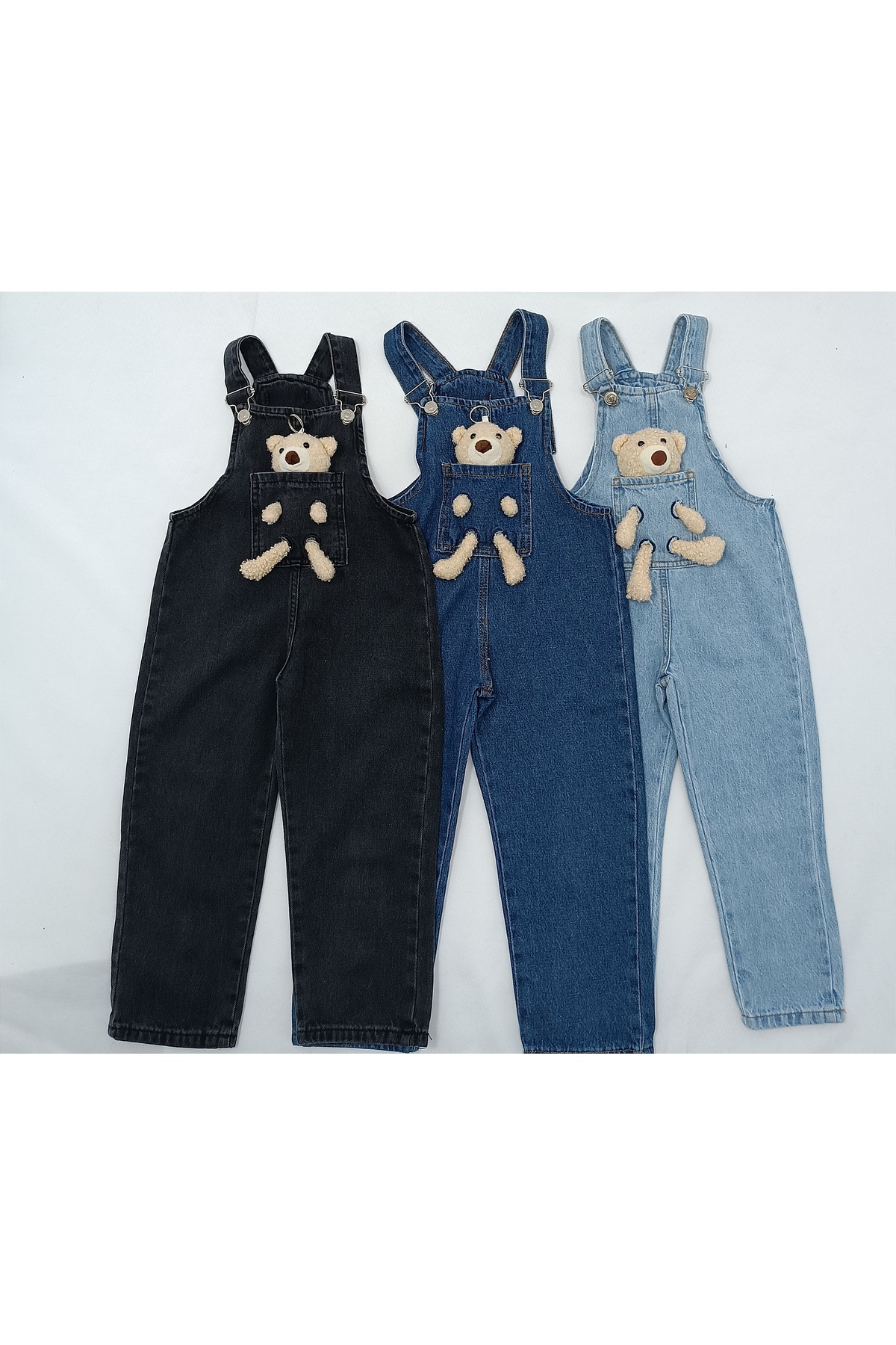 JABBER Salopet Kids Jeans with Teddy Bear- Trendyol
