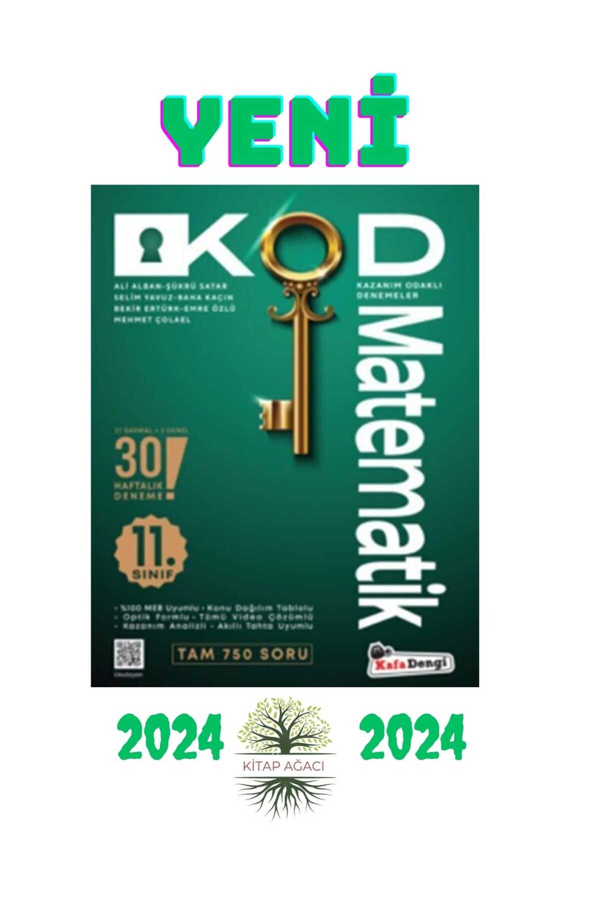 Kafa Dengi Yayınları KAFADENGİ 11.SINIF KOD MATEMATİK HAFTALIK 30 DENEME 2024 GÜNCEL MÜFREDAT ...
