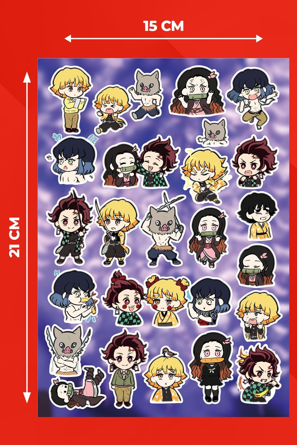 Anime Marketi Demon Slayer Karışık Sticker Seti - Ajanda - Telefon ...