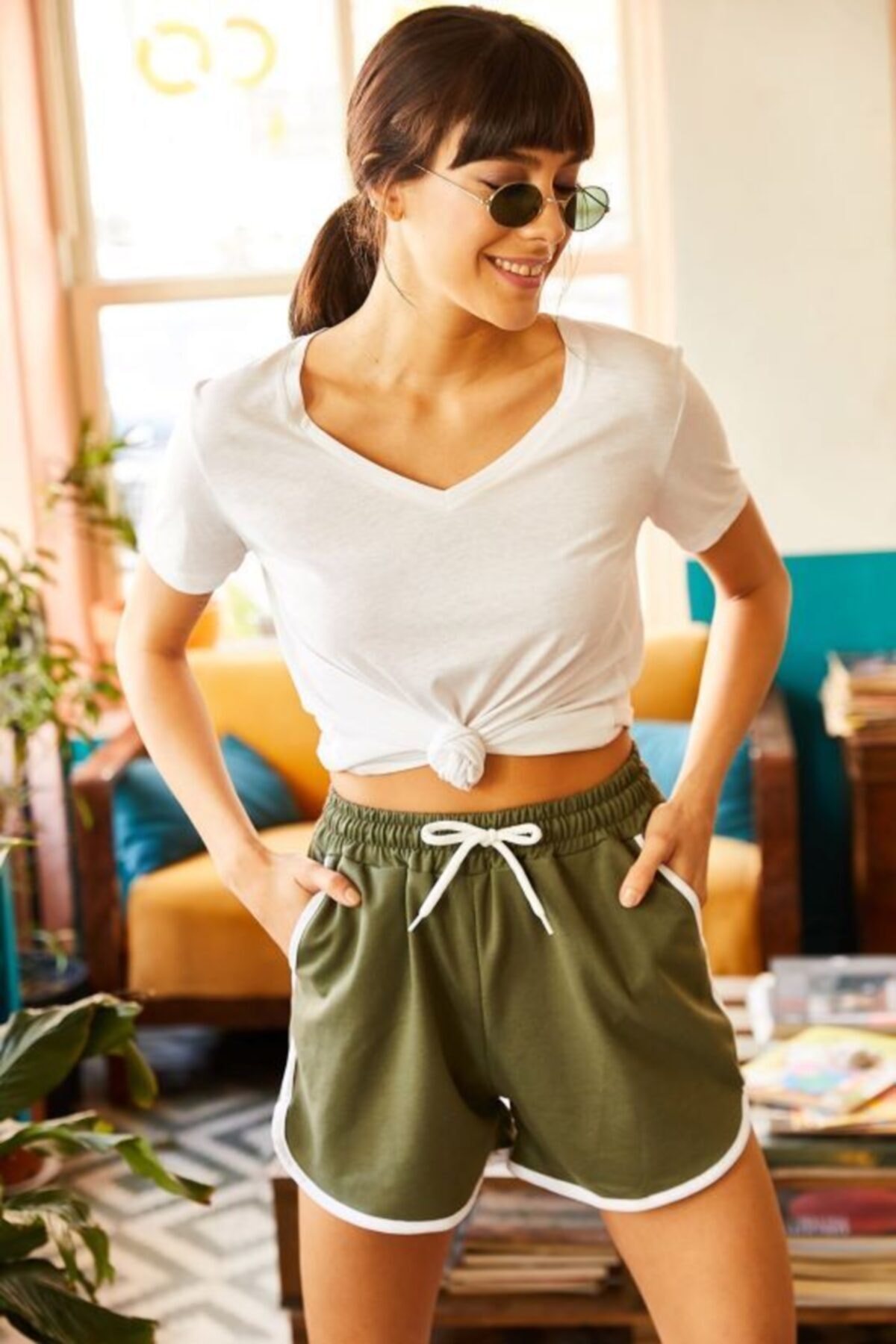 VOLT CLOTHİNG Haki Beli Lastikli Kısa Şort Fiyatı, Yorumları - Trendyol