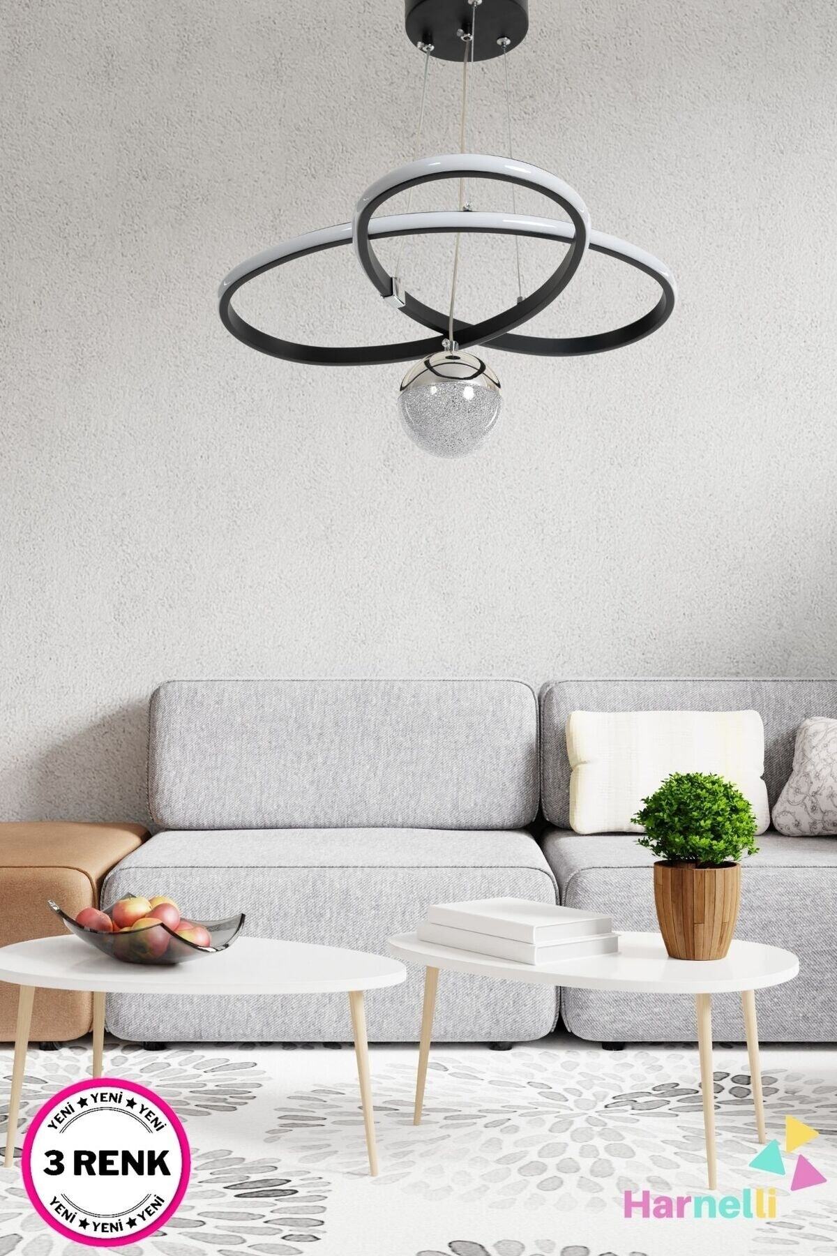Harnelli 3 RENK YANABİLEN ŞEKER CAMLI MODERN LEDLİ AVİZE Fiyatı ...