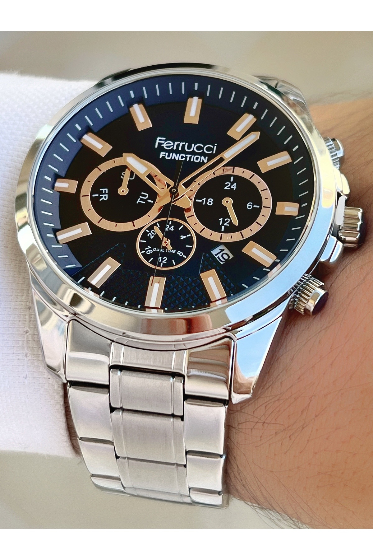 Ferrucci Function Fonksiyonlu 3 Atm Su Geçirmez Çelik Kordon Erkek Kol ...