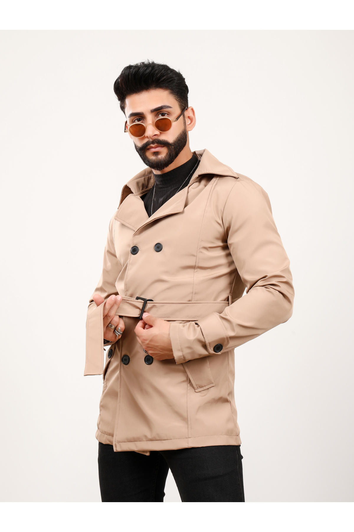 Fearless Erkek Slim Fit Kemer Detaylı Kruvaze Trençkot Fiyatı ...