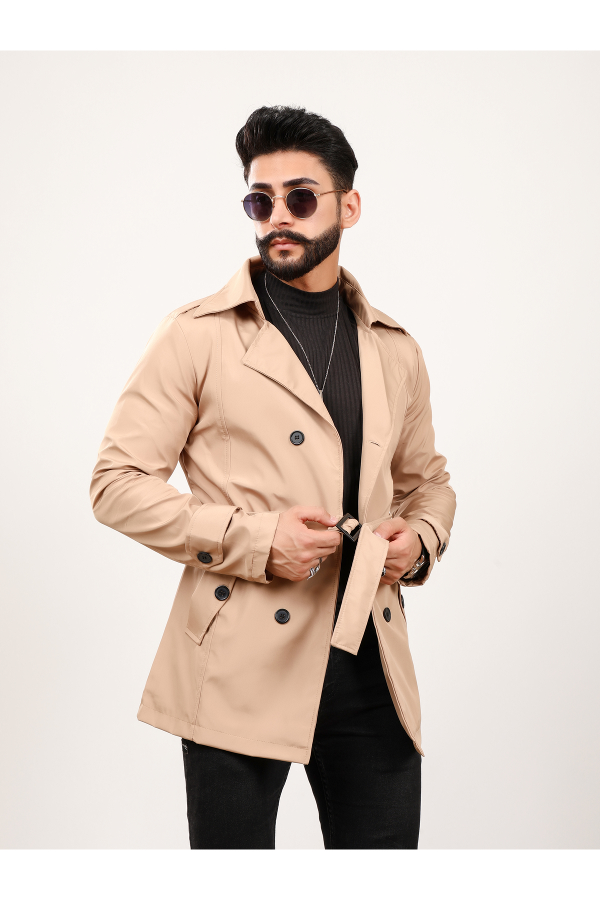 Fearless Erkek Slim Fit Kemer Detaylı Kruvaze Trençkot Fiyatı ...