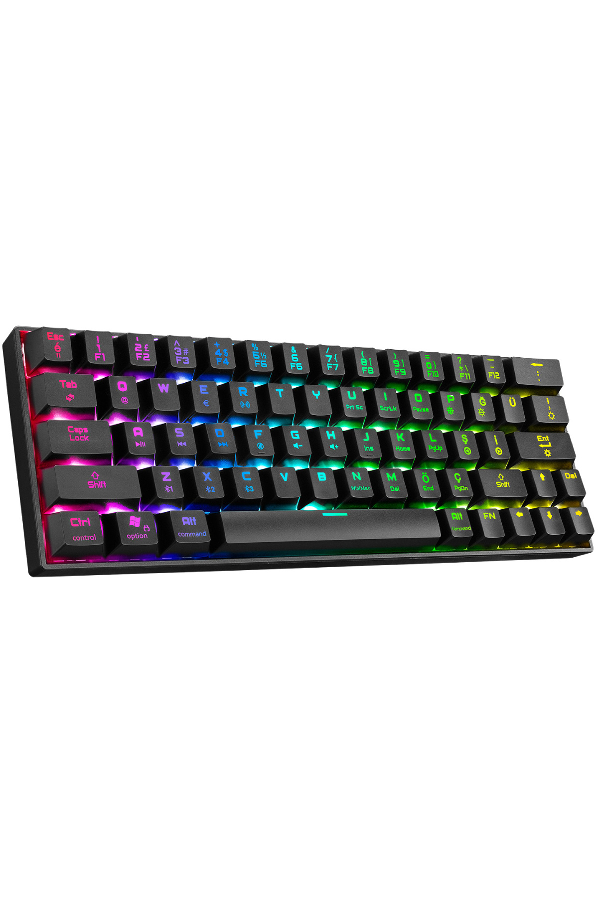 Rampage B-Atom KB-RX63 RGB Mekanik Oyuncu Klavyesi Q 63 Tuşlu Siyah ...