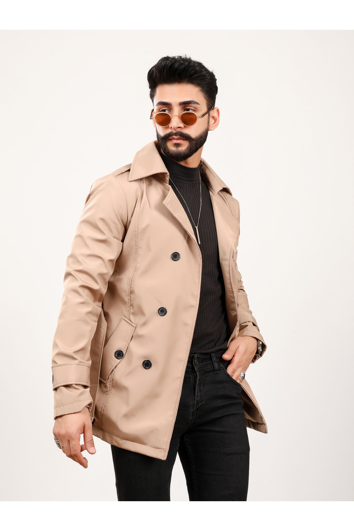 Fearless Erkek Slim Fit Kemer Detaylı Kruvaze Trençkot Fiyatı ...