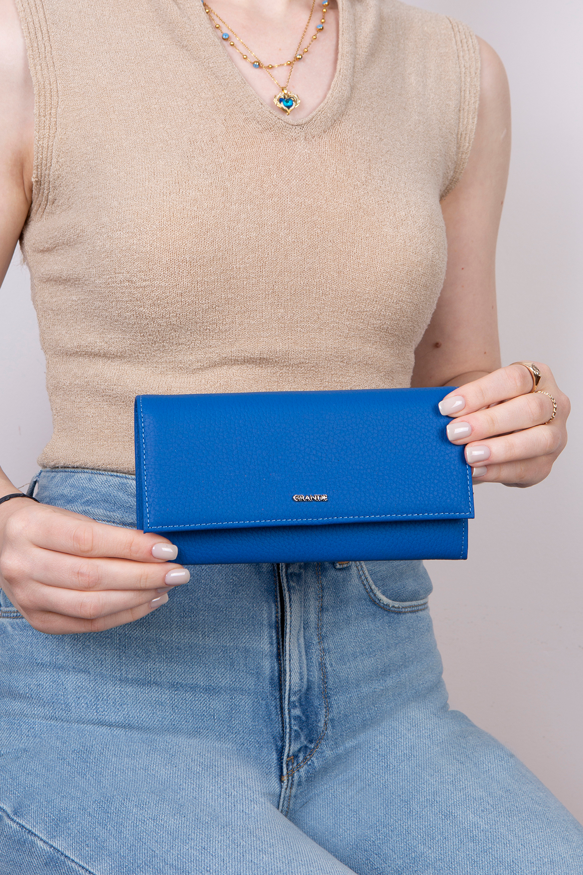 Grande L2771 Hakiki Gerçek Deri Büyük Boy Nostalji Burs Detaylı Kadın ...