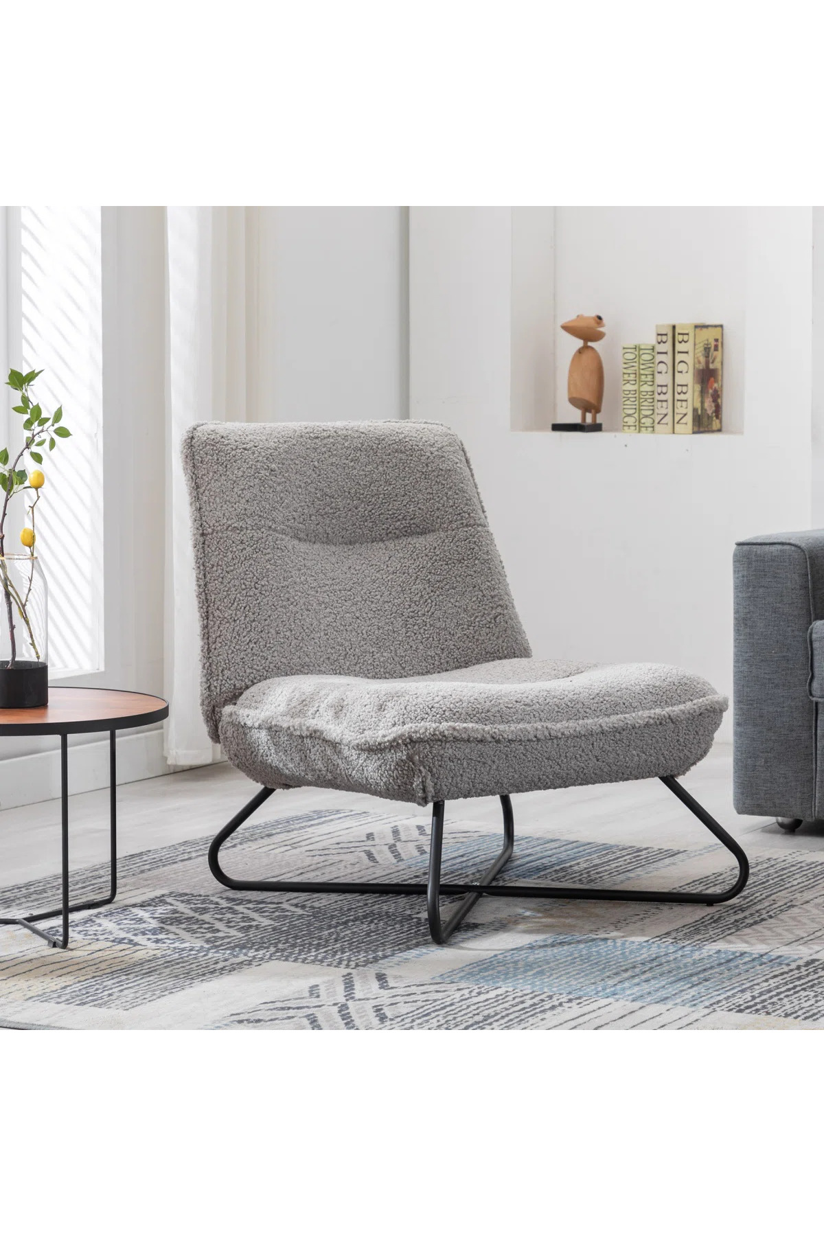 Passion Chestang Siyah Metal Ayak Renk Seçenekli Peluş Kumaş Sandalye ...