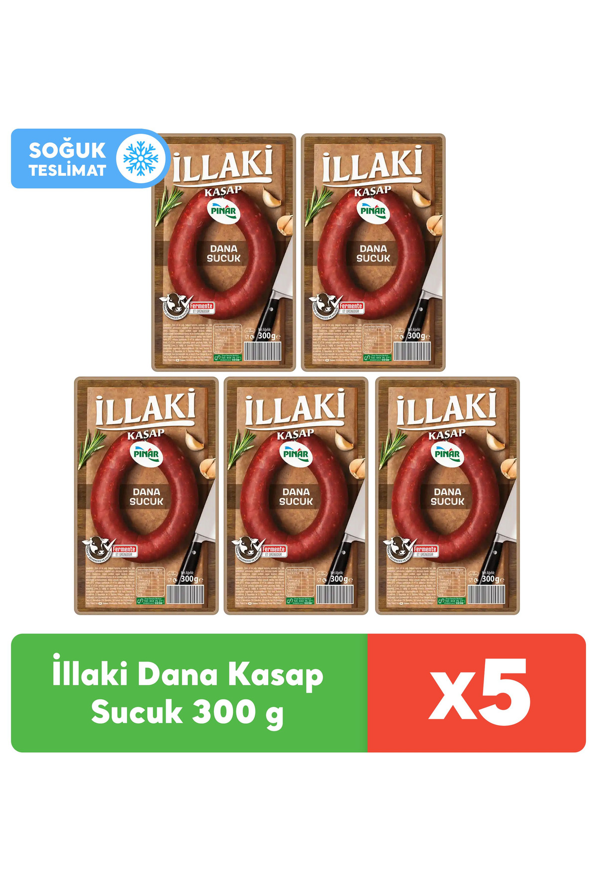 Pınar İllaki Dana Kasap Sucuk 300 G X 5 Adet Fiyatı, Yorumları - Trendyol