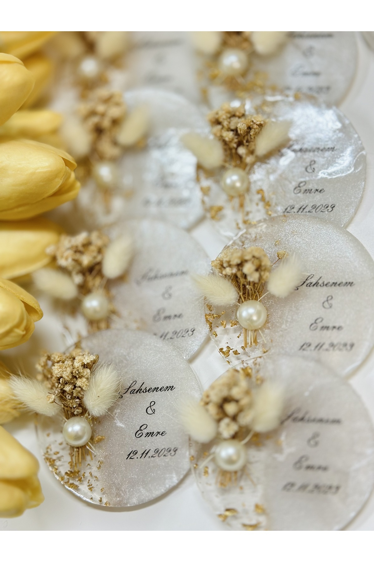 Ceyseet Epoksi Magnet 25 Adet Söz Nişan Nikah Düğün Kına Hediyelik ...