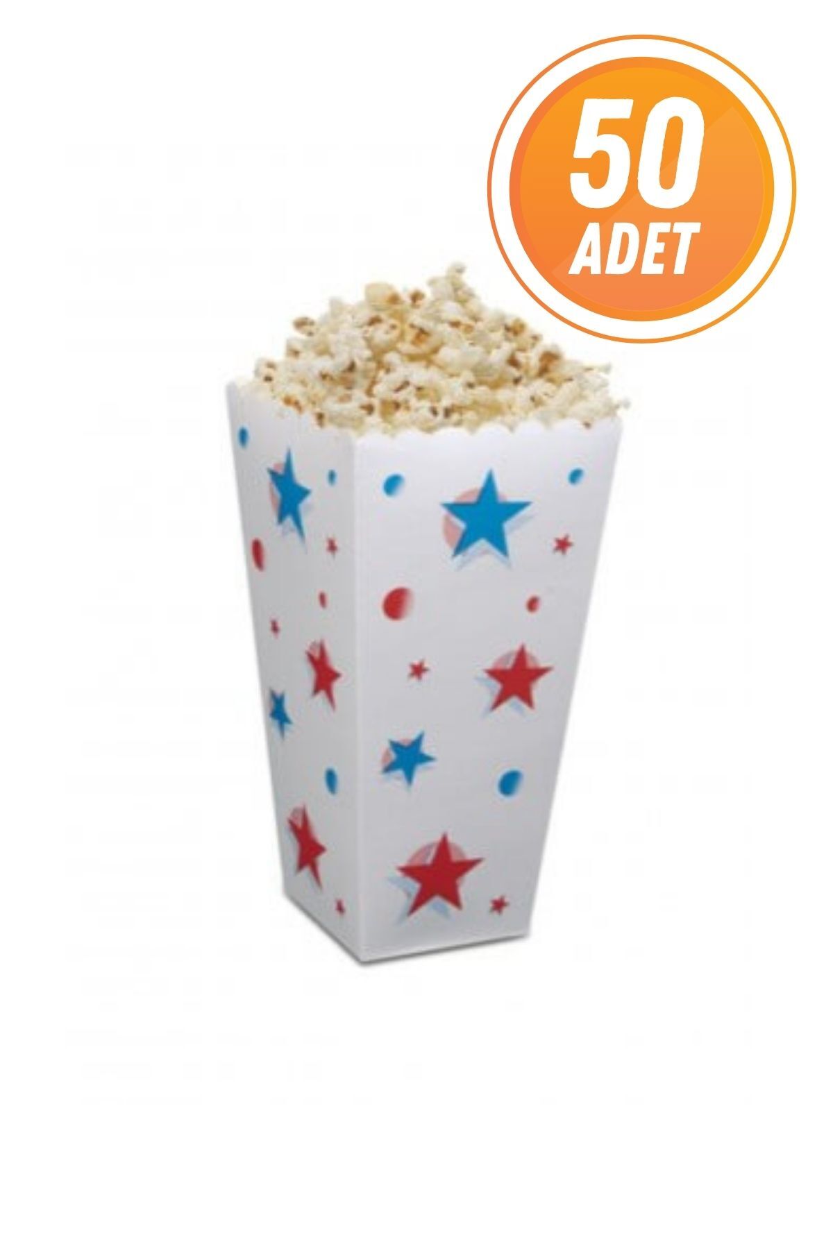Eliz Party PopCorn Mısır Kutusu Büyük Boy 19cm x 9cm x 9cm 50 Adet ...