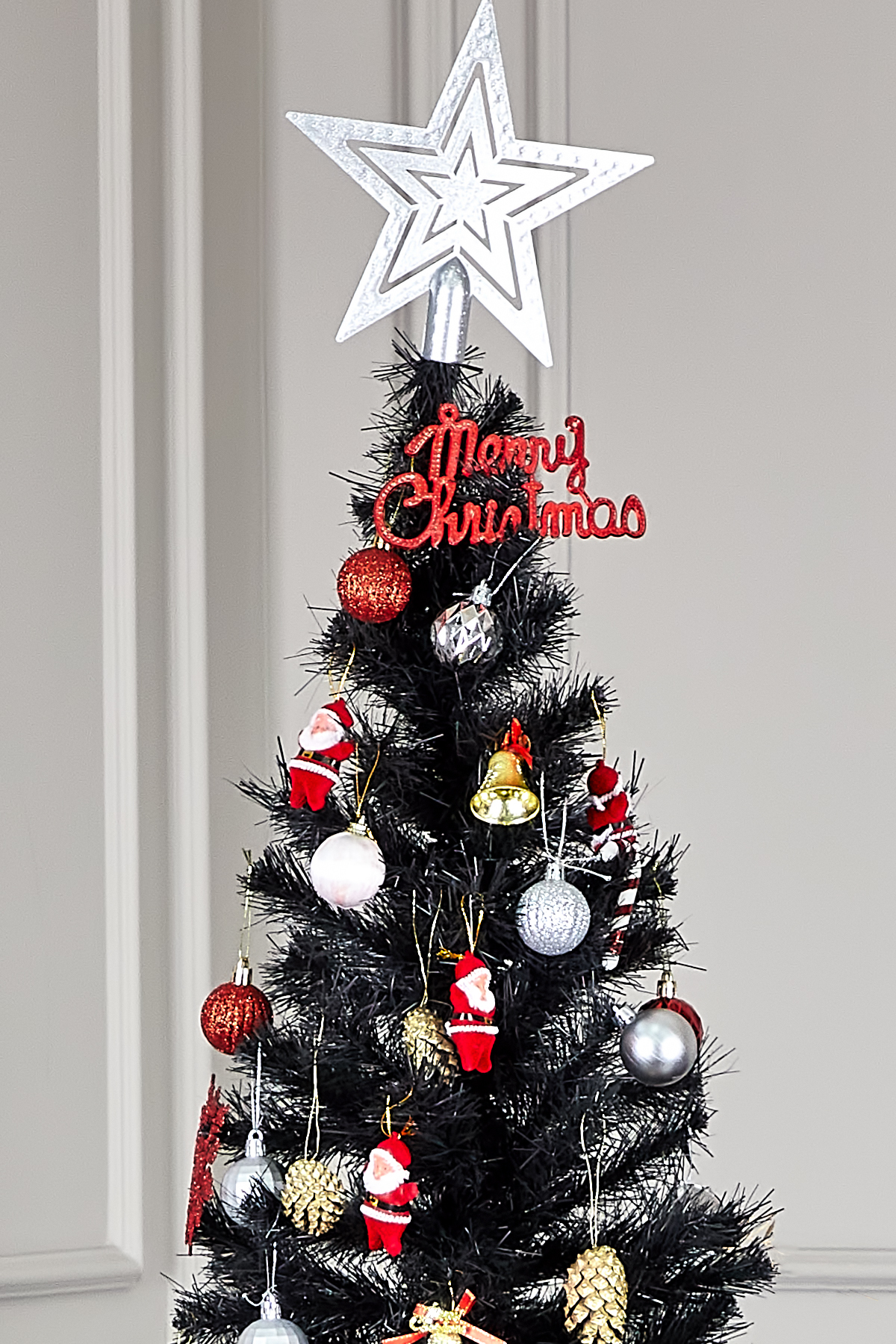 Waldern Luxury Yılbaşı Siyah Çam Ağacı 150 CM 260 Dal Plastik Ayaklı ...