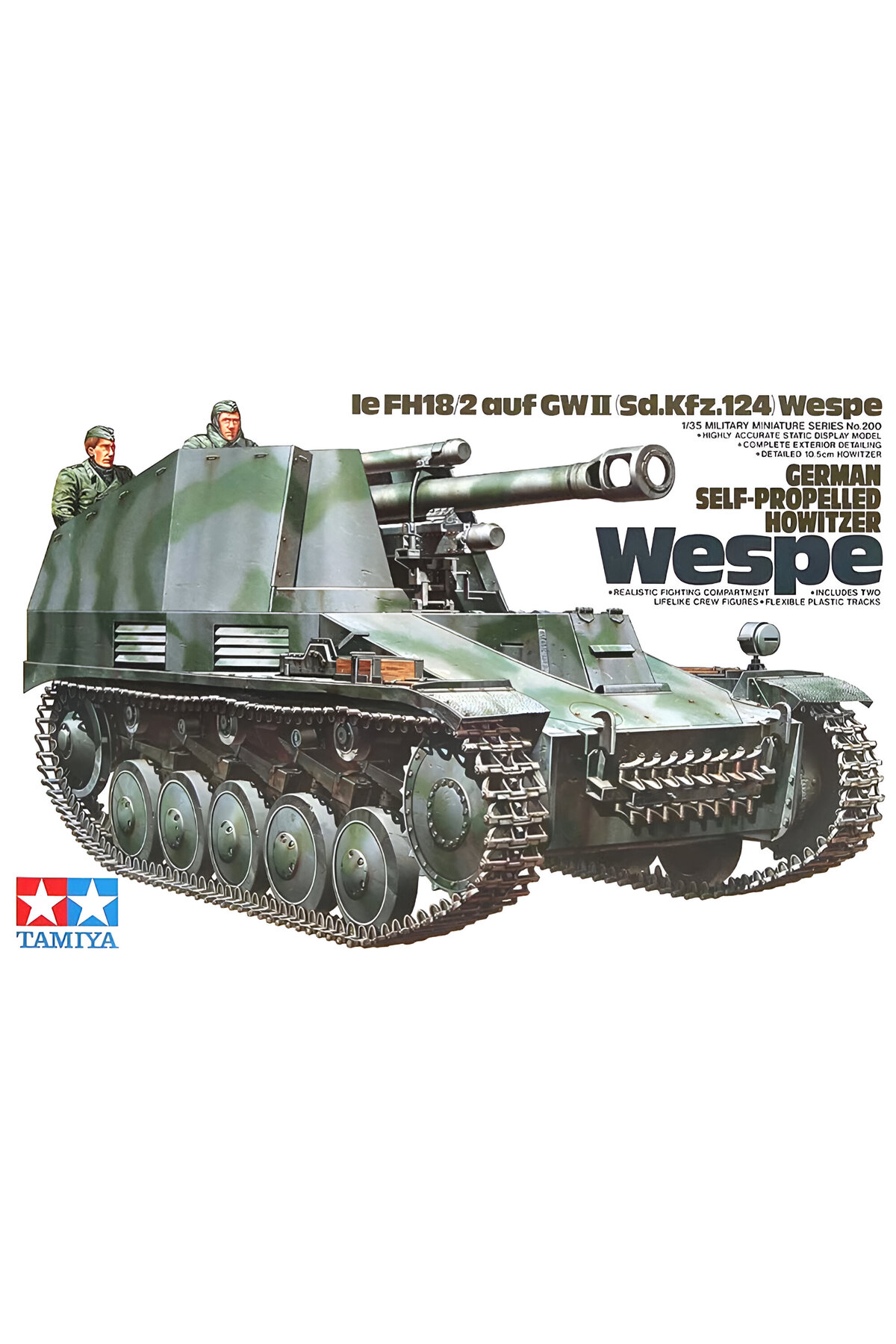 Genel Markalar 1/35 German Sd.kfz.124 Howitzer Wespe Plastik Tank Maket ...