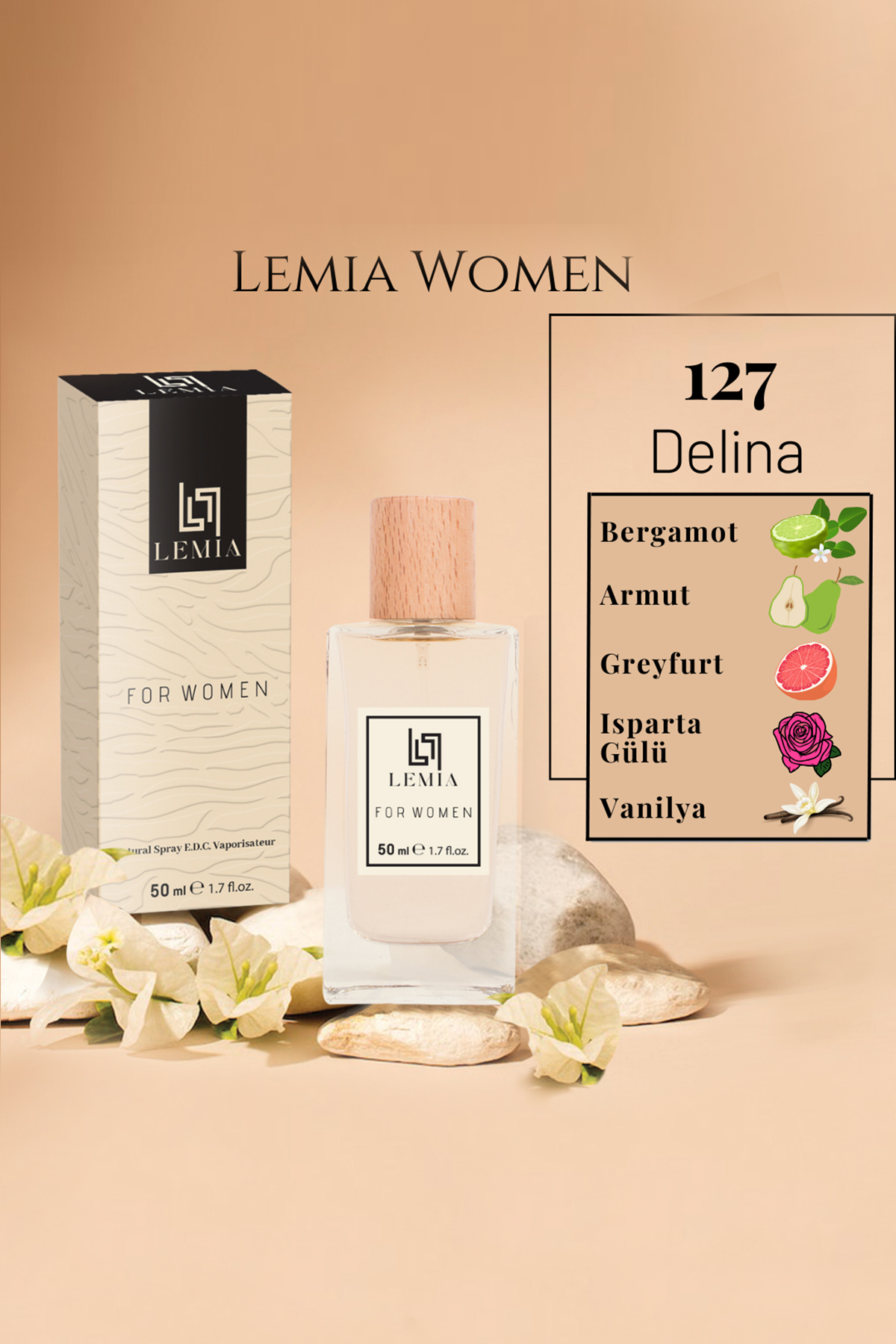 LEMİA 127 Delina Kadın Edc 50ml Fiyatı, Yorumları - Trendyol