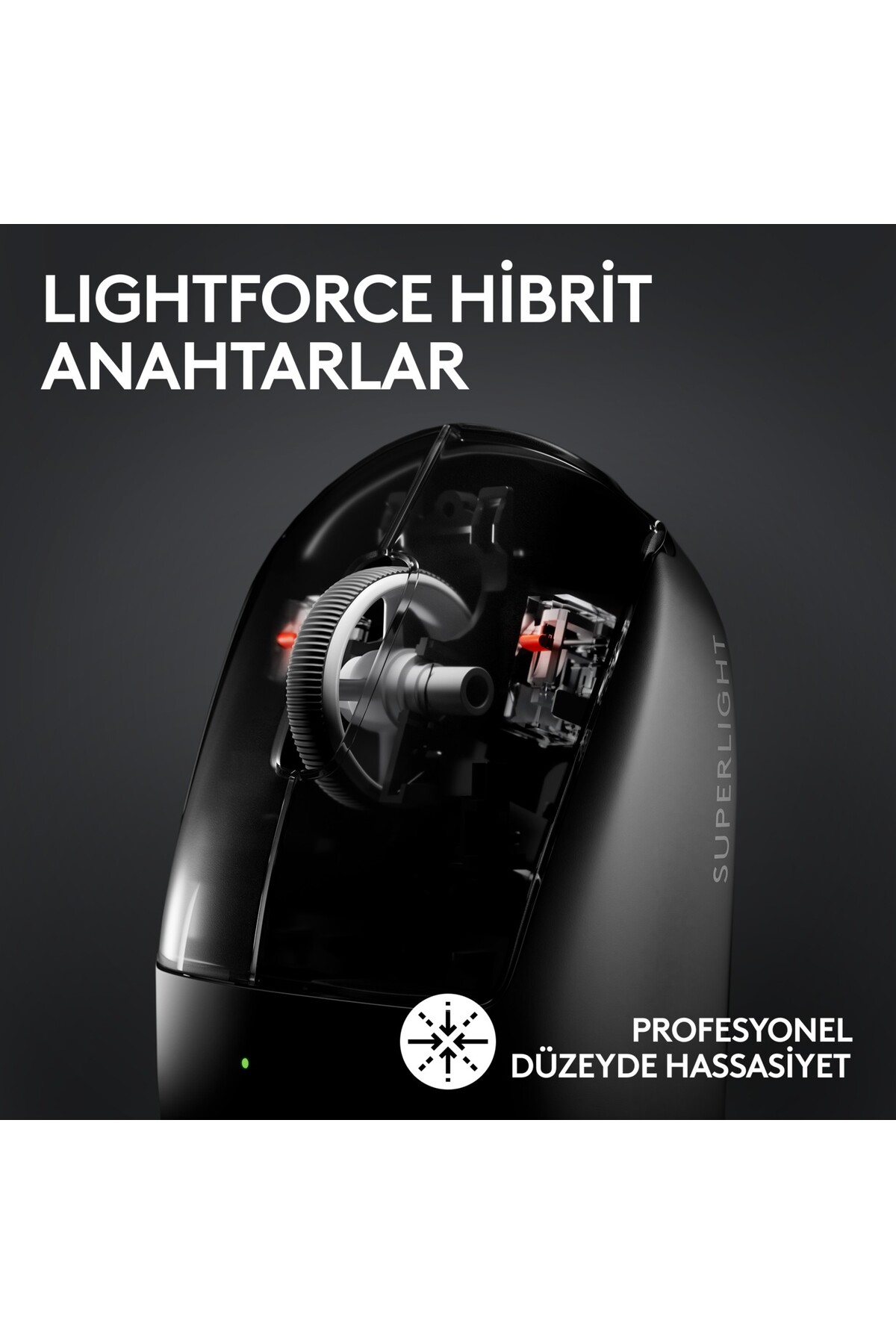 logitech G PRO X SUPERLIGHT 2 Hafif HERO 2 Sensör 32.000 DPI LIGHTSPEED ...
