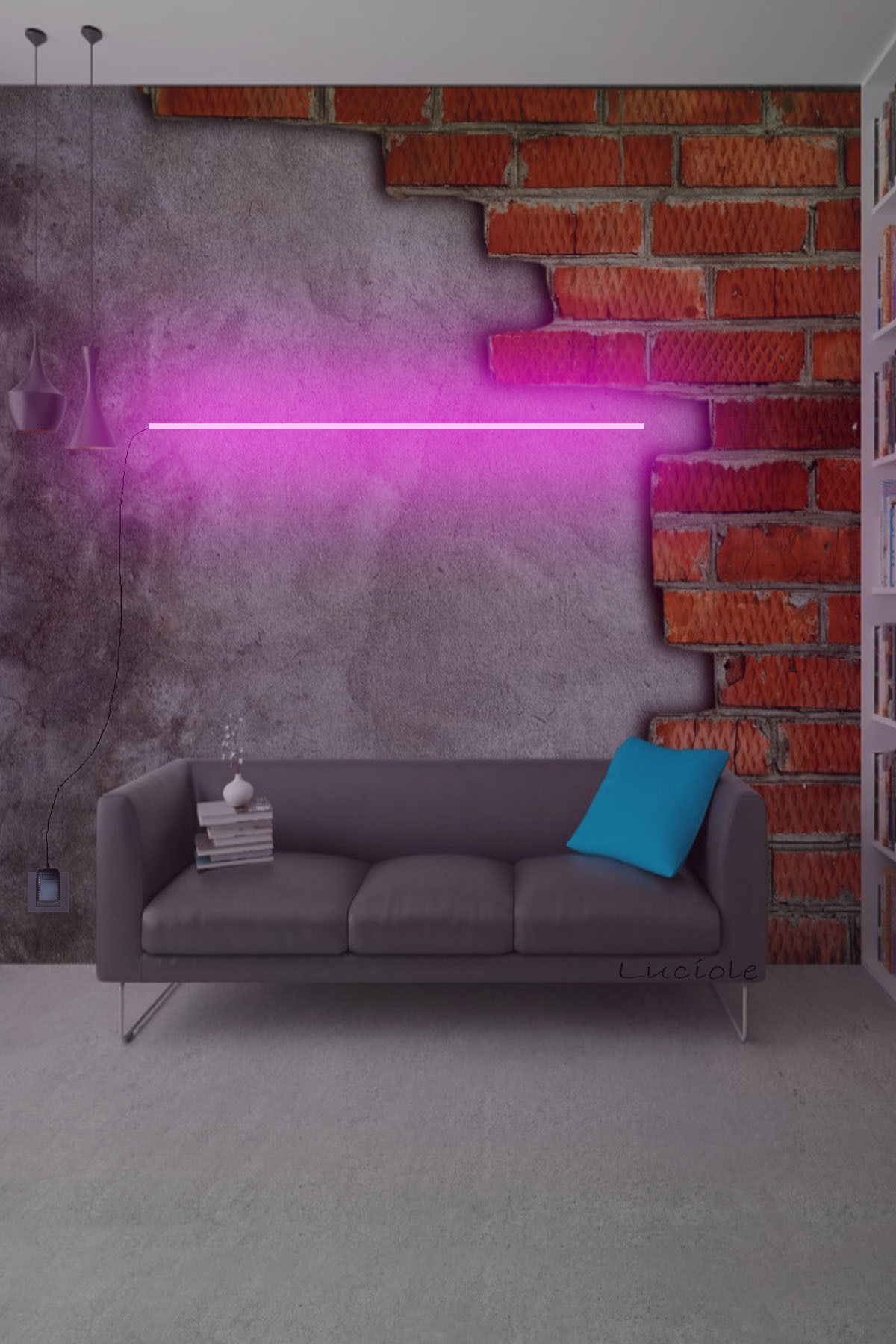 luciole Led Işık Bar Çubuk Animasyon Renk Uzaktan Kumanda Barpembe ...