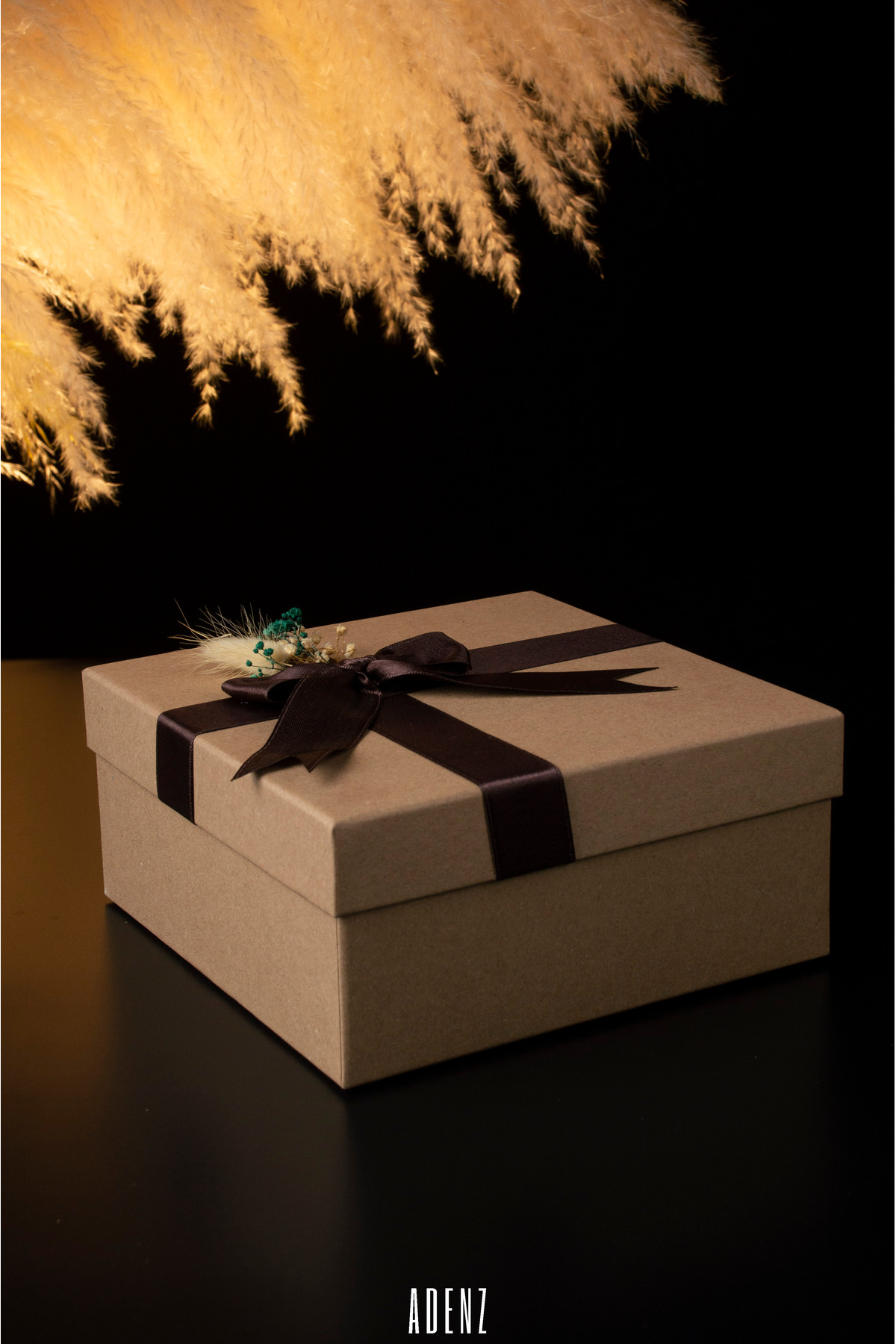 ADENZ Hediye Kutusu Kraft - Kırpık Kağıt - 1 Sınıf Kahverengi Saten ...