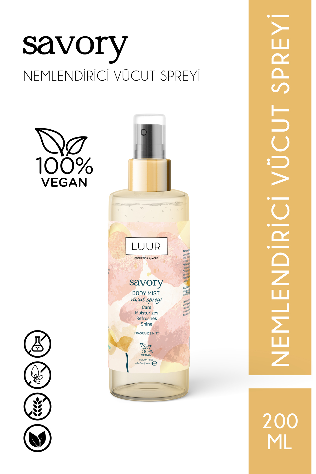 LUUR COSMETICS & MORE Savory Kadın Vücut Spreyi Nemlendirici Kalıcı ...