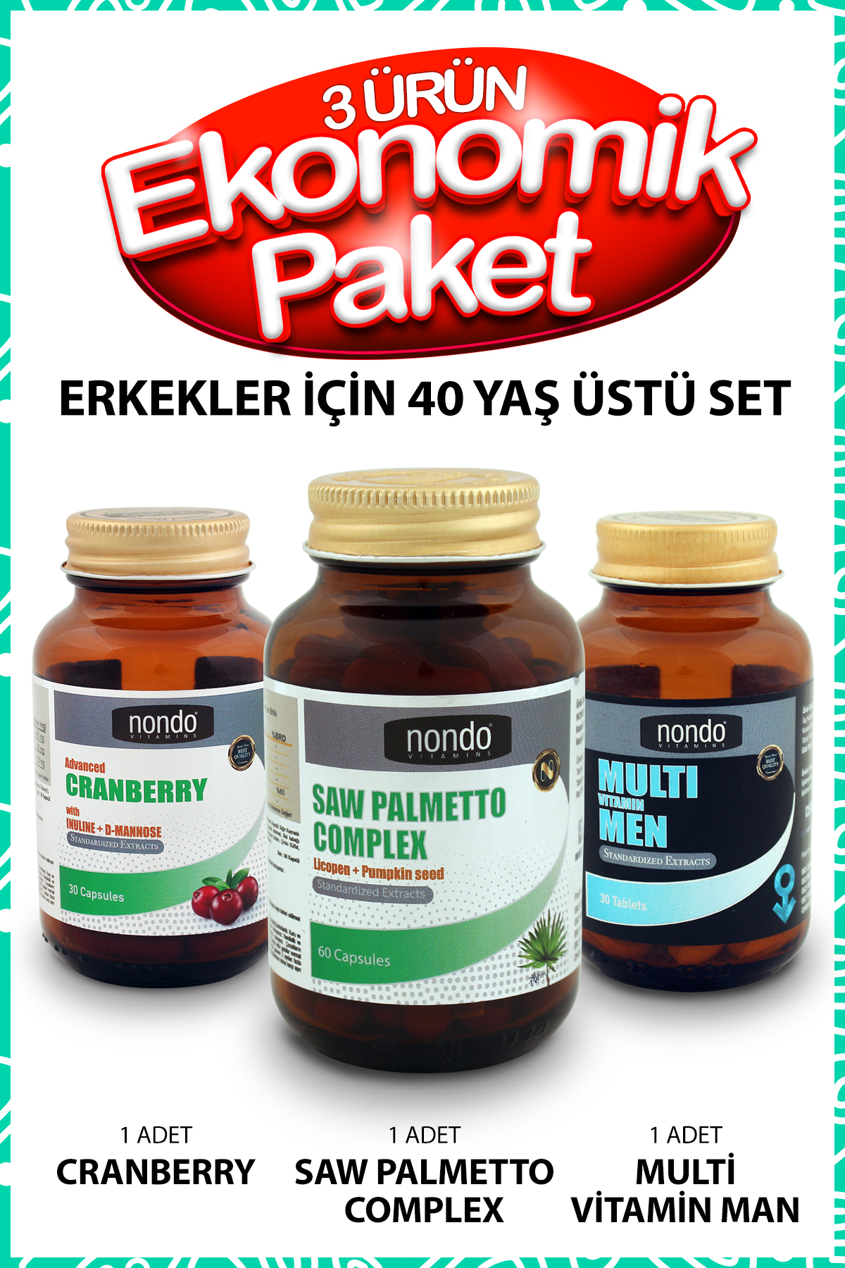 Nondo Ekonomik Paket Erkekler Için 40 Yaş Üstü Set ( Cranberry Saw ...