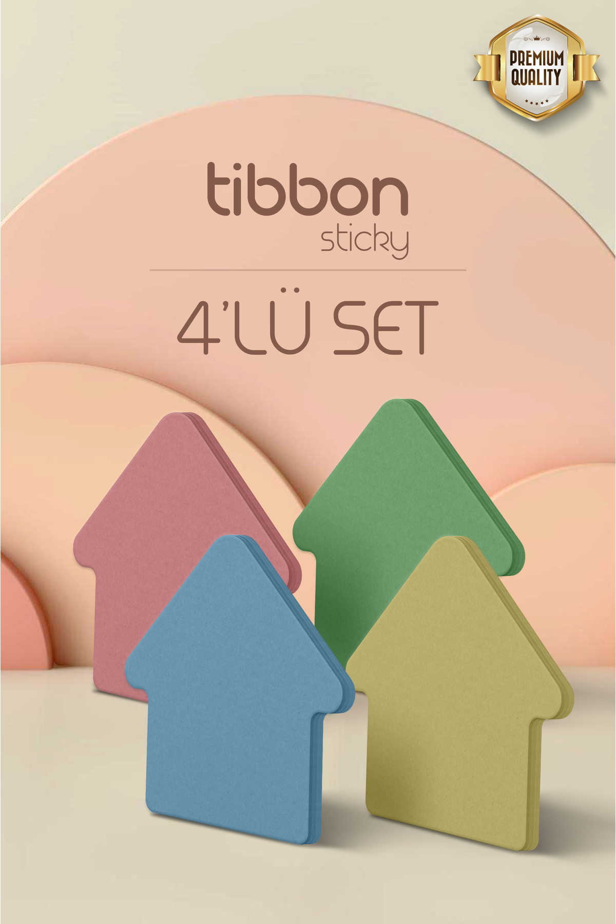 Tibbon Sticky Yapışkan Notluk 4 Renk Ok İşareti Desenli Post-it 141 ...