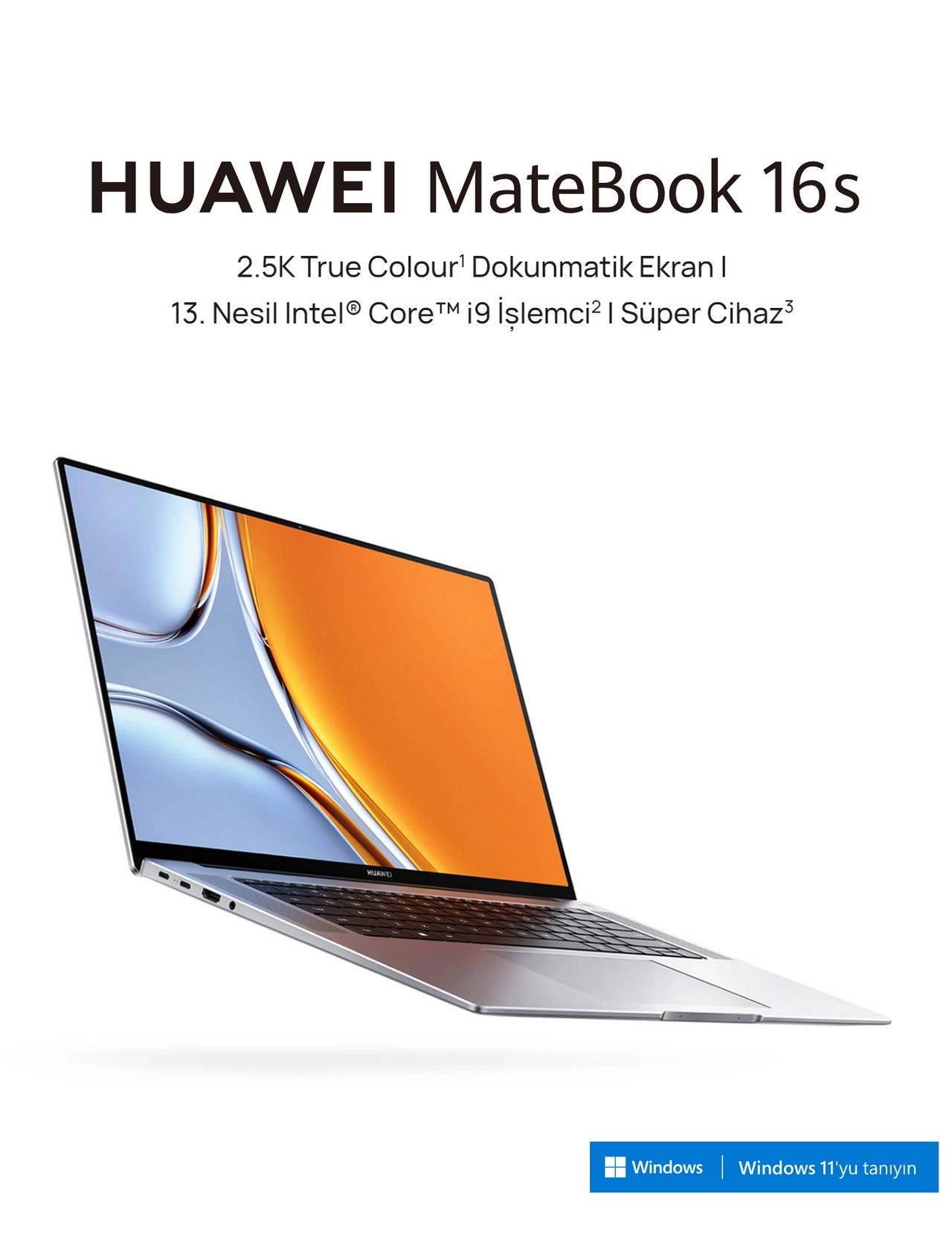 Huawei MateBook 16S i9-13900H 16 GB 1 TB SSD 16" W11 Dizüstü Bilgisayar ...