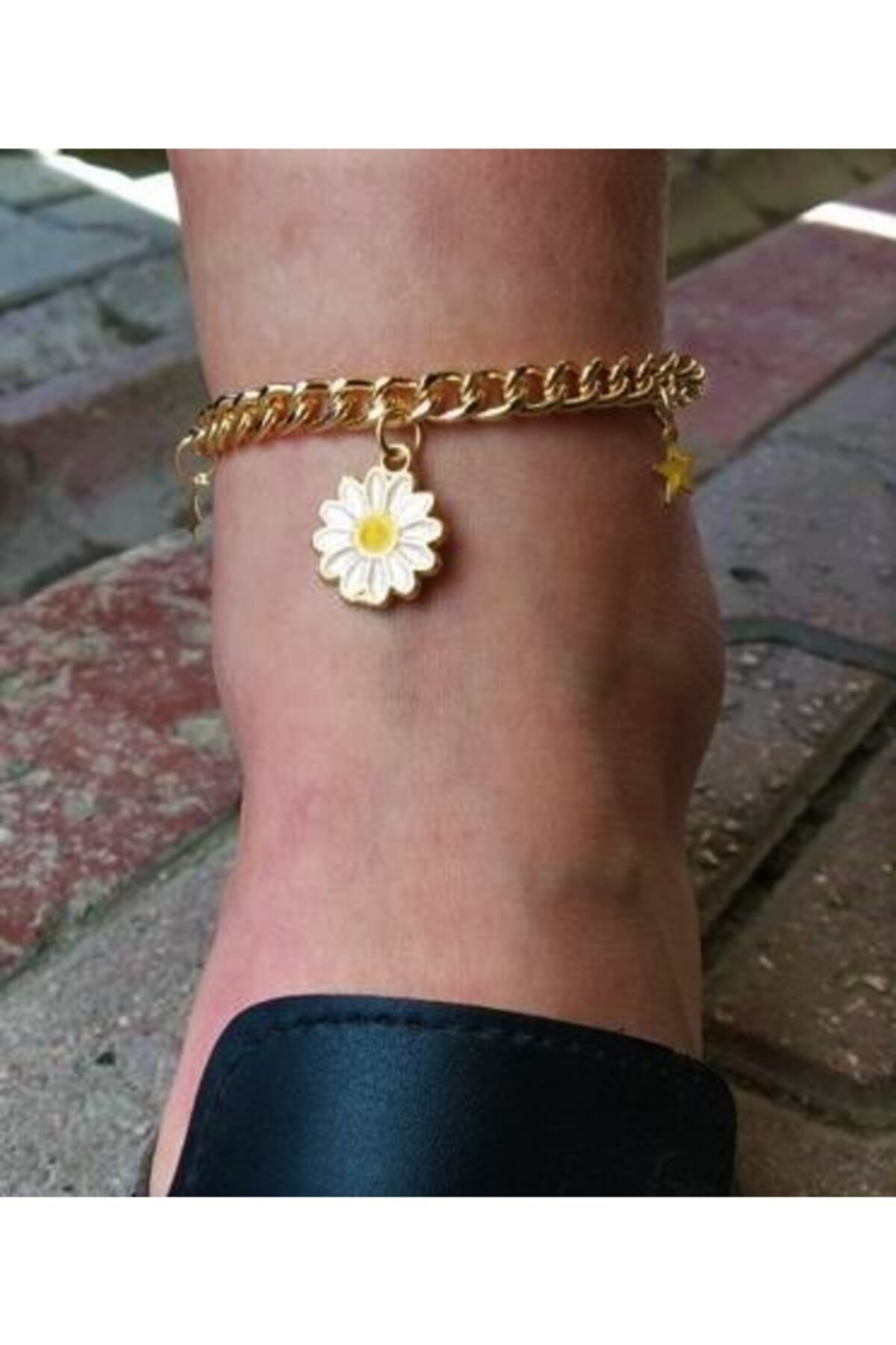 DGN Shoping Kadın Altın Renk Papatya Model Kalın Zincir Vintage Halhal Fiyatı, Yorumları - Trendyol