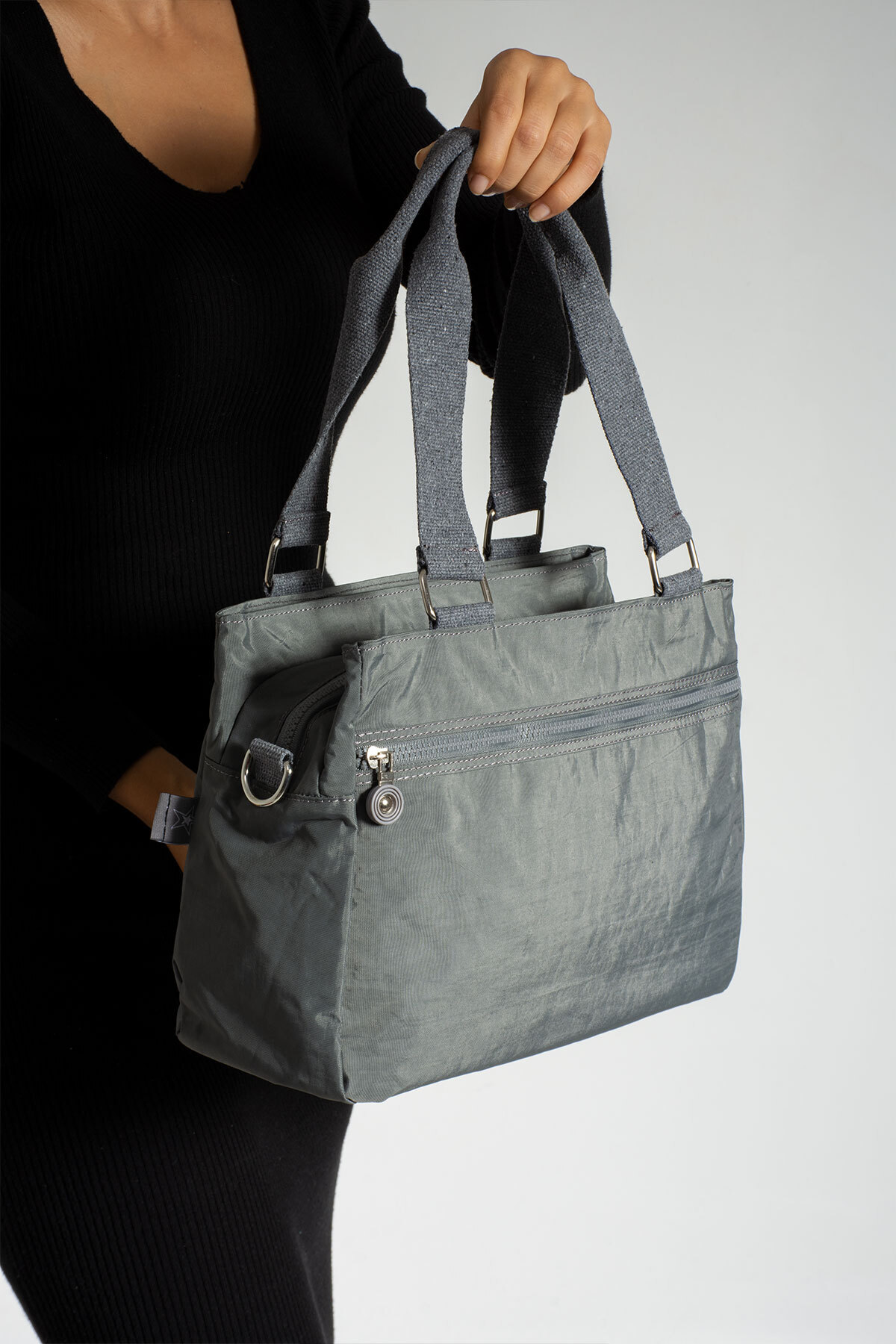 YOGII Mosopa Model Su Geçirmez Krinkıl Kumaş El Ve Omuz Çantası Çok ...