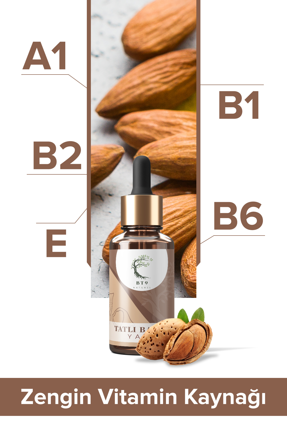 BT9 NATUREL Tatlı Badem Yağı %100 Saf ve Soğuk SıkımFiyatı, Yorumları - Trendyol