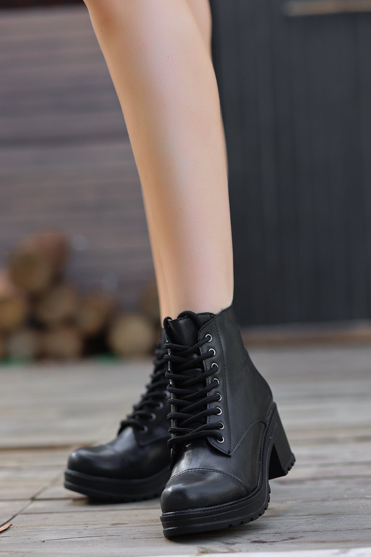 kajal ayakkabı JVL 201 Bağcıklı Platform Topuk Bot Fiyatı, Yorumları ...