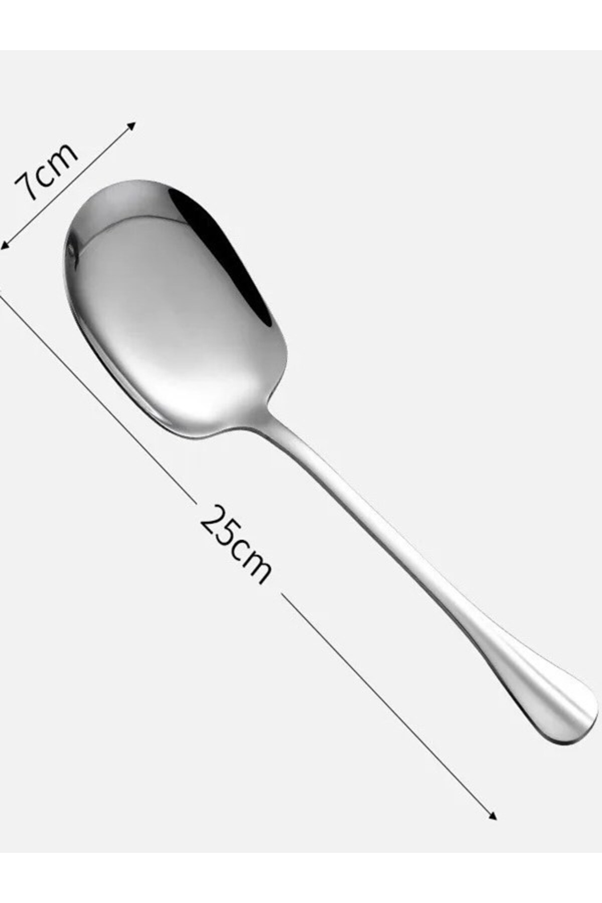 BİODATA 304 Büyük Paslanmaz Çelik Servis Kaşığı 25 Cm Salata Yemek ...