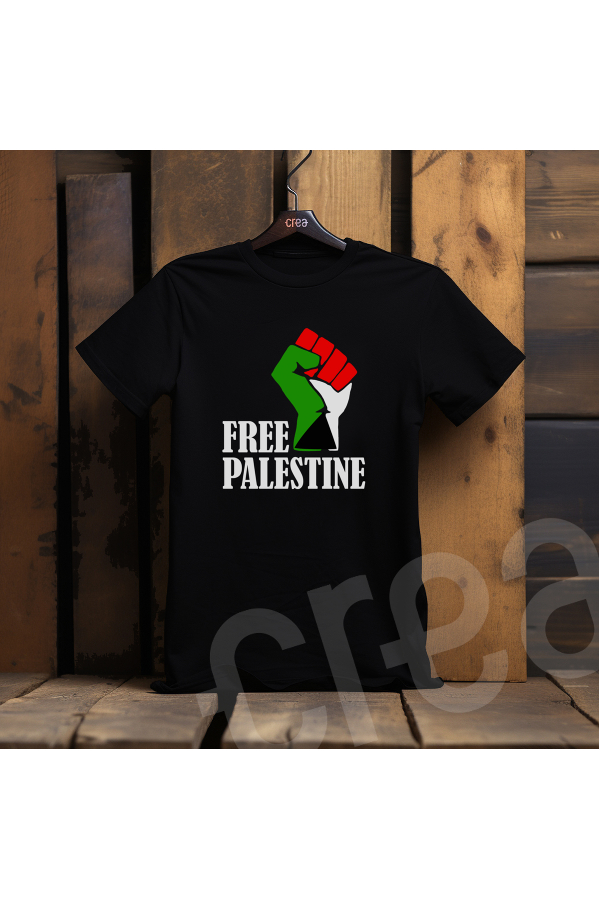 Crea Eymer Wear Özgür Filistin Tasarım Baskılı Bisiklet Yaka 100% ...