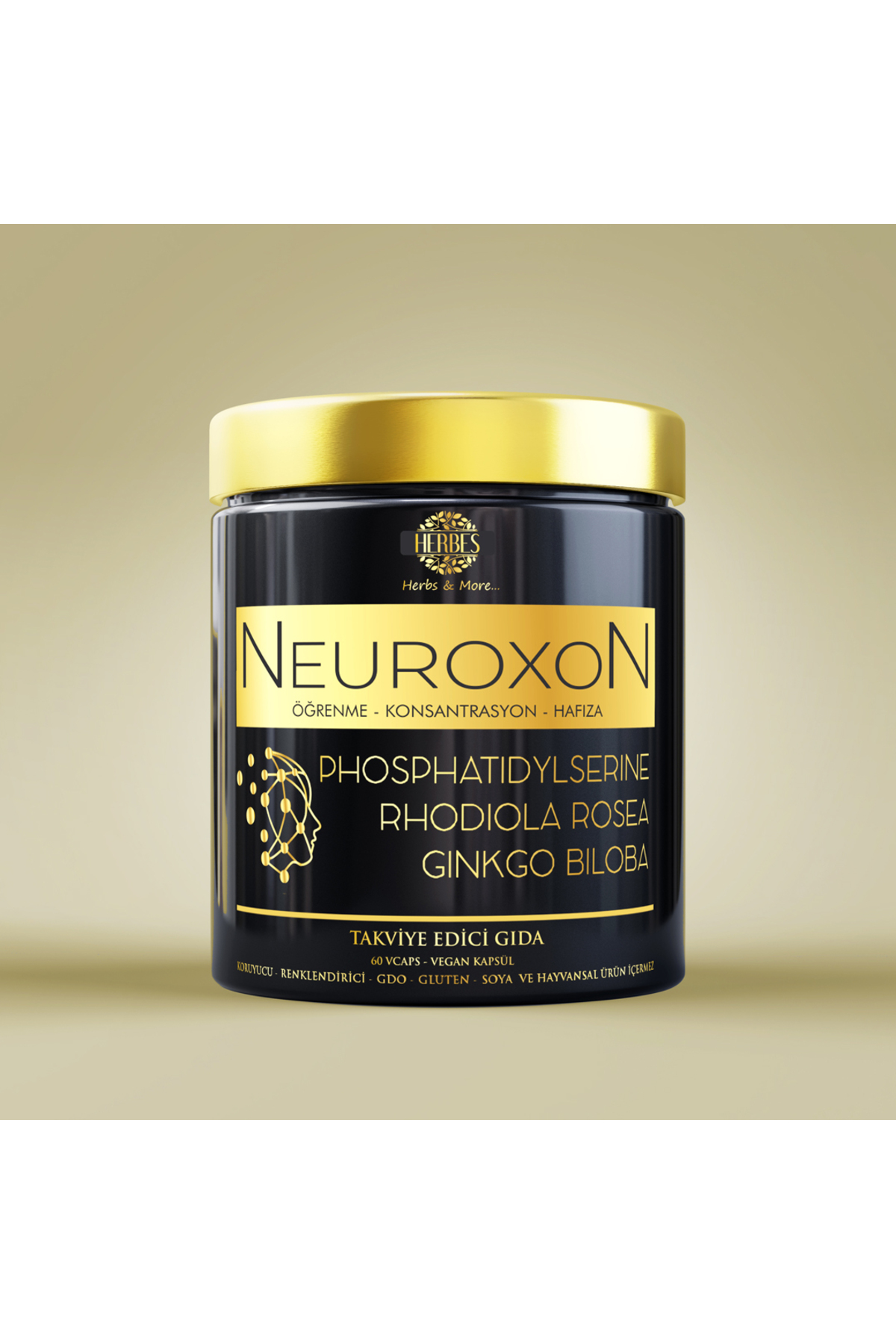HERBES Neuroxon Fosfotidilserin Rhodiola Rosea Ginkgo Biloba B12 ...