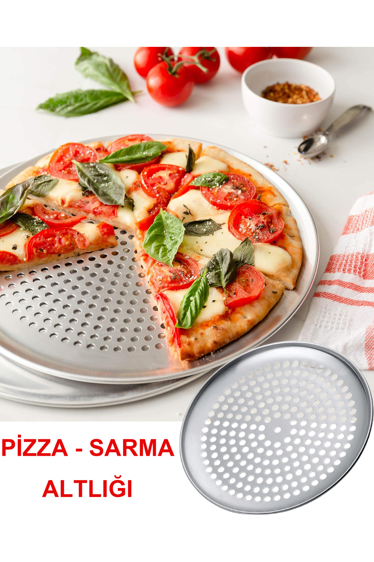 ARNİLLO Pizza Tepsisi - Sarma ve Pizza Altlığı 22 Cm - Paslanmaz ...