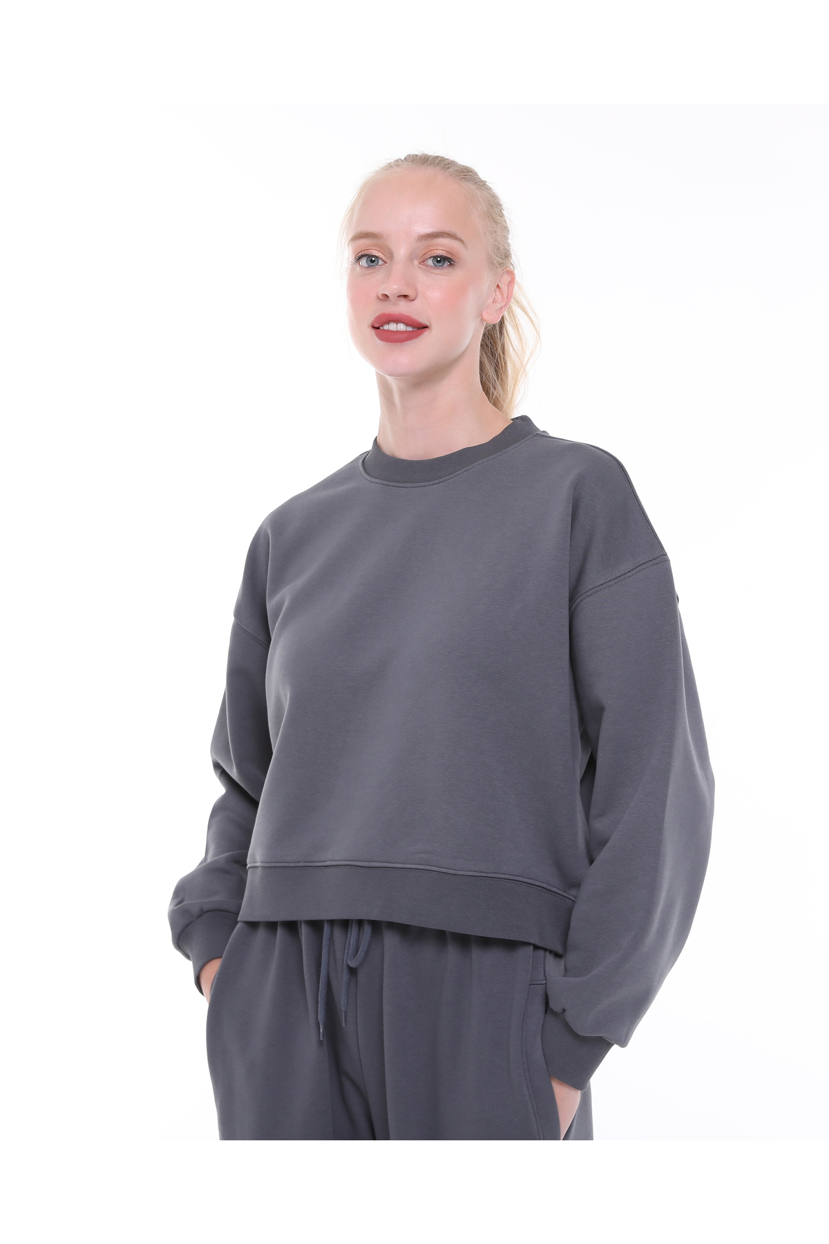 LYDIA STORE Kısa Bısıklet Oversıze Yaka SweatshırtFiyatı, Yorumları ...