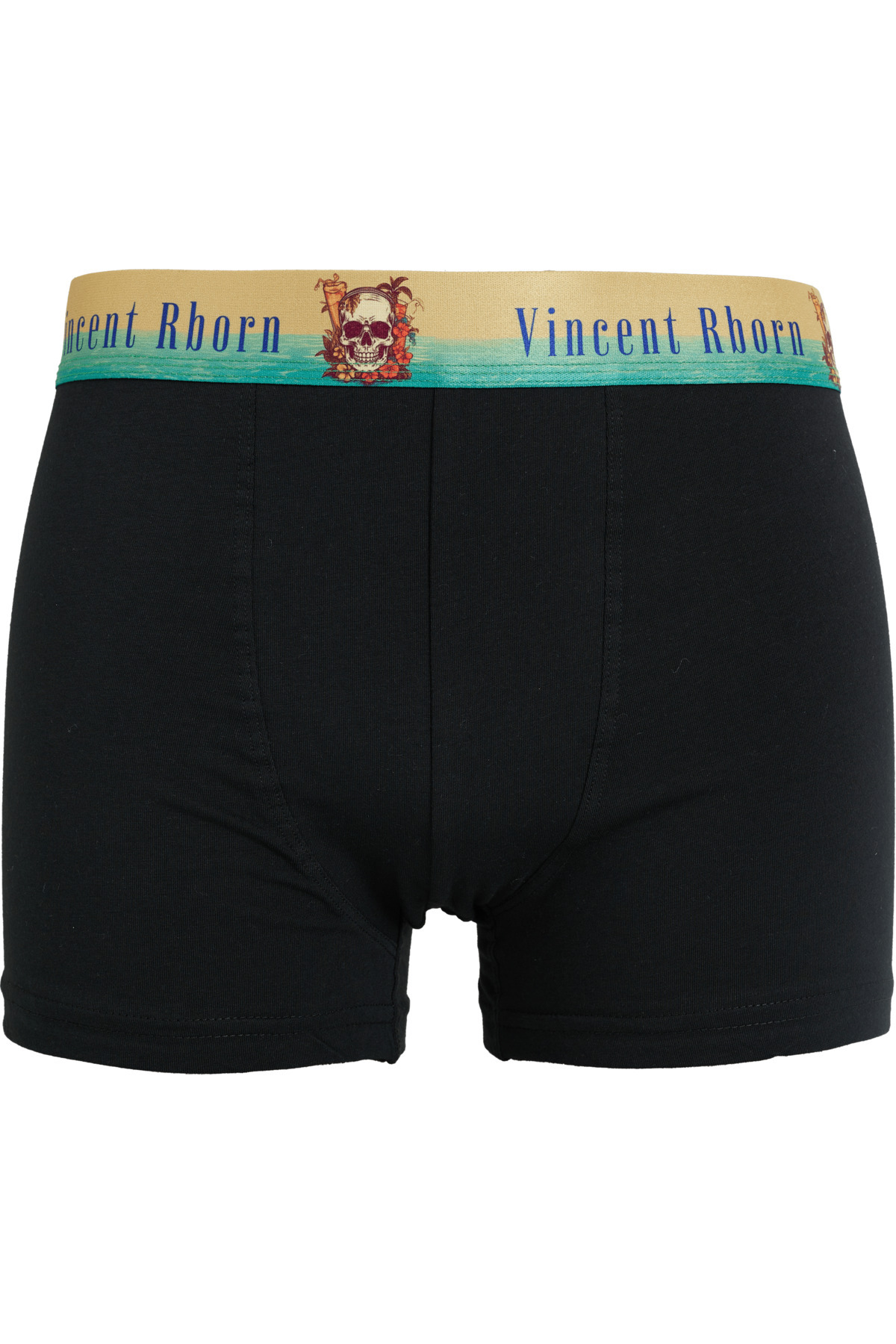 Vincent Rborn Erkek Pamuklu Esnek 6'lı Paket Boxer Skull Havana and ...