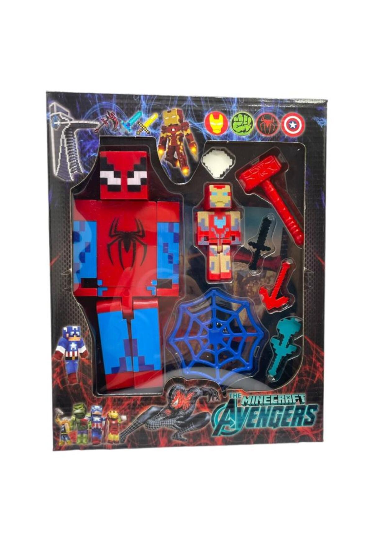 Shem Minecraft Spiderman Avengers 8 Parça 19 cm Figür OyuncakFiyatı ...