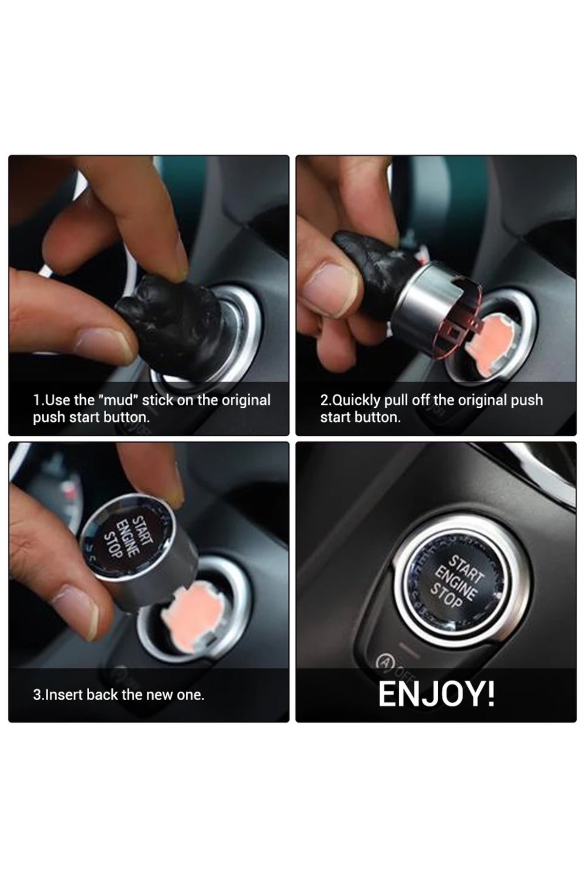 YıldızTuning Bmw 3 Serisi F30 Kristal Start Stop Tuş Siyah Fiyatı ...